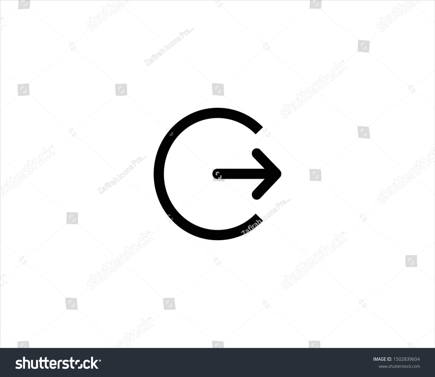 Circle Logout Icon Vectors Eps10 Stock Vector (Royalty Free) 1502839604 ...