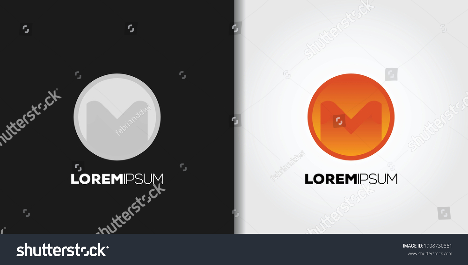 Circle M Logo Brand Set Idea Stock Vector (Royalty Free) 1908730861