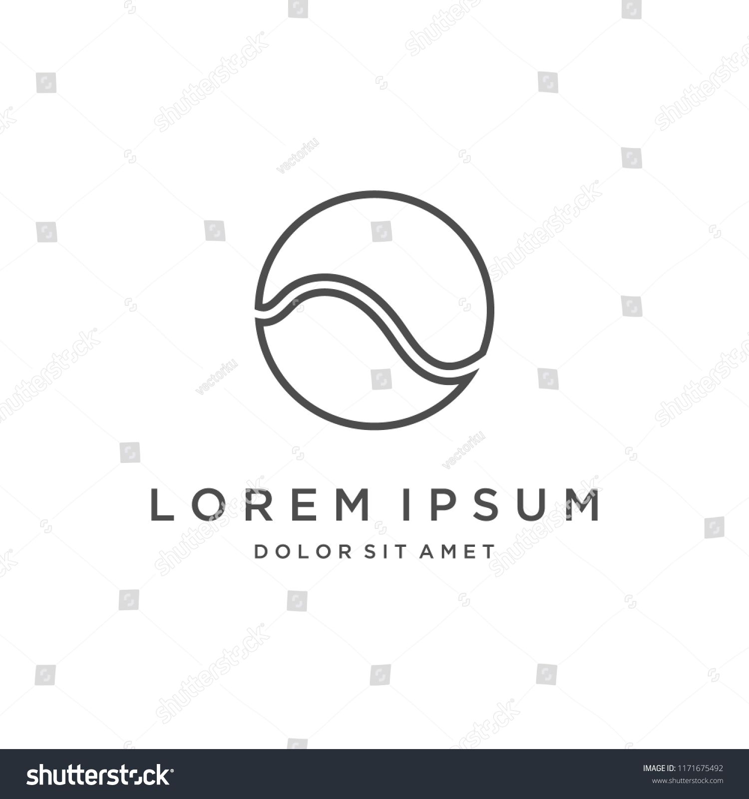 Circle Round Simple Logo Stock Vector (Royalty Free) 1171675492 ...