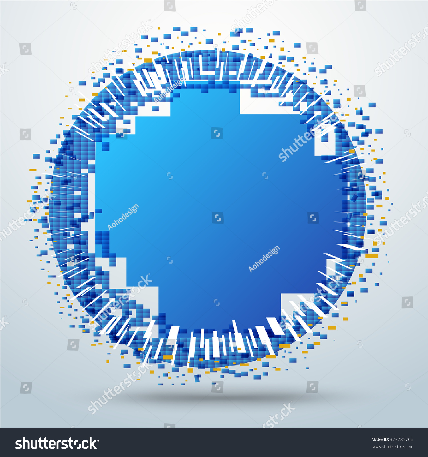 Circle Pixel Movement Digital Circle Movement Stock Vector (Royalty ...