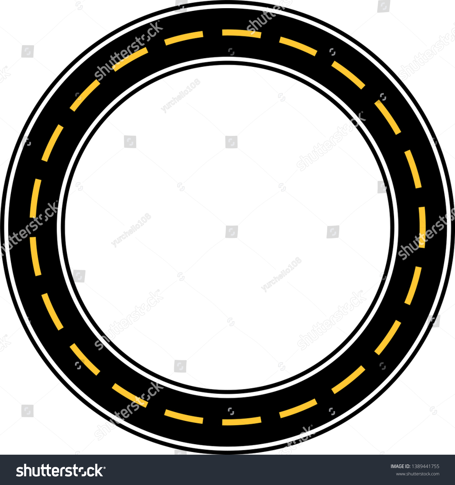 Circle Race Circuit Vector Illustration Stock Vector (Royalty Free ...