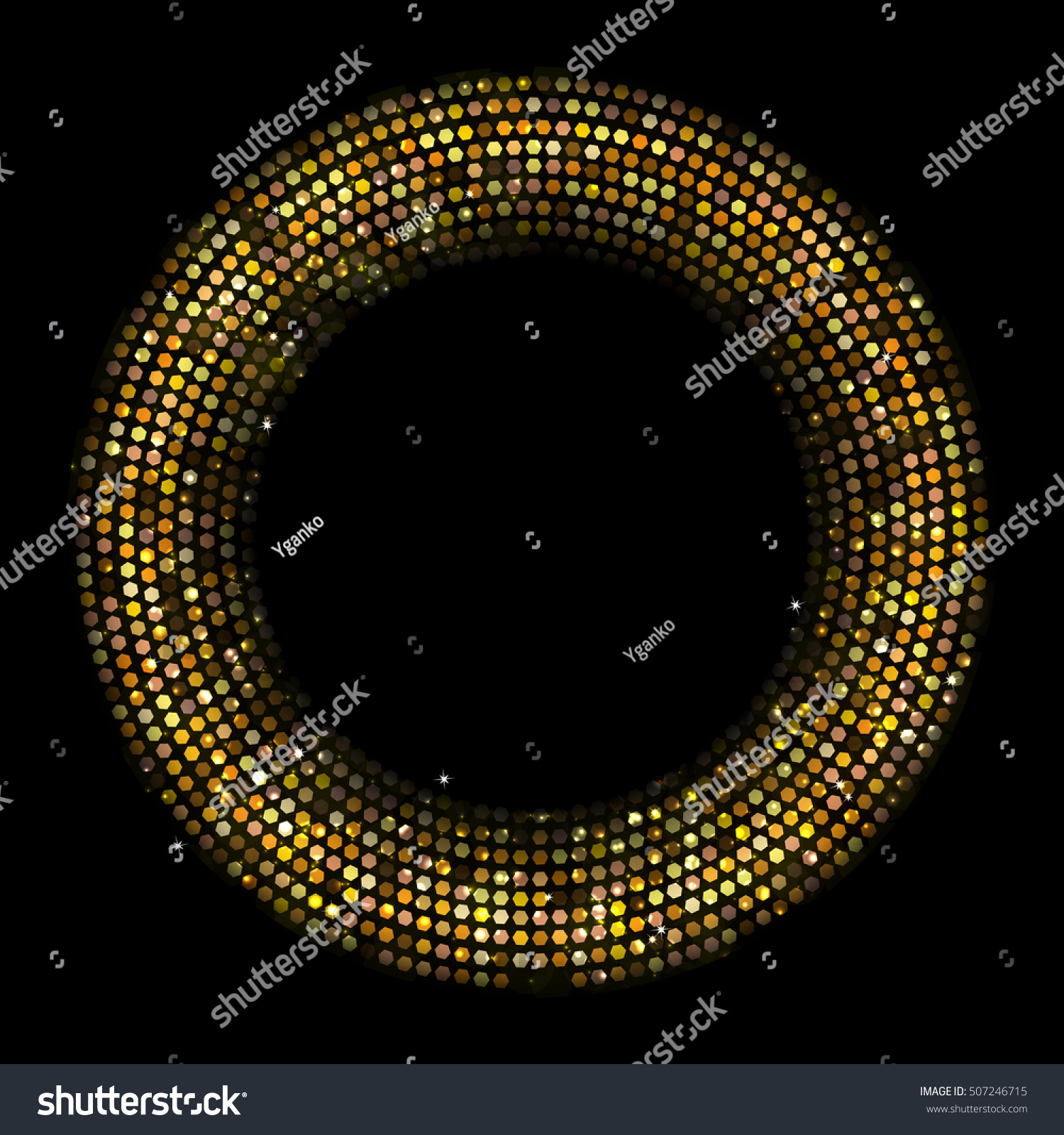 Circle Radius Abstract Golden Background Vector Stock Vector (Royalty ...