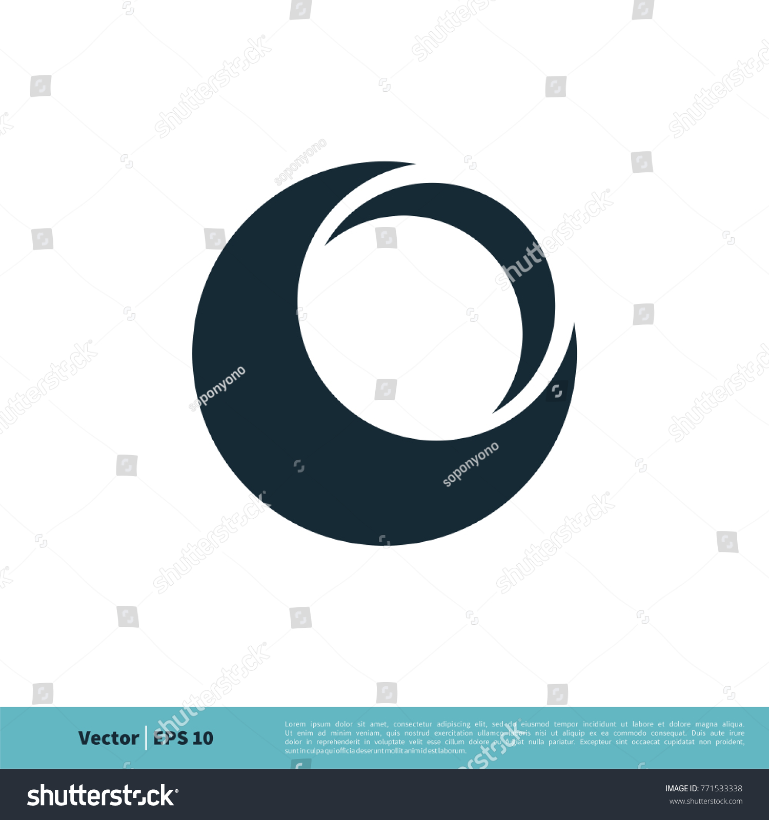 Circle Ring Swoosh Icon Vector Logo Stock Vector (Royalty Free) 771533338