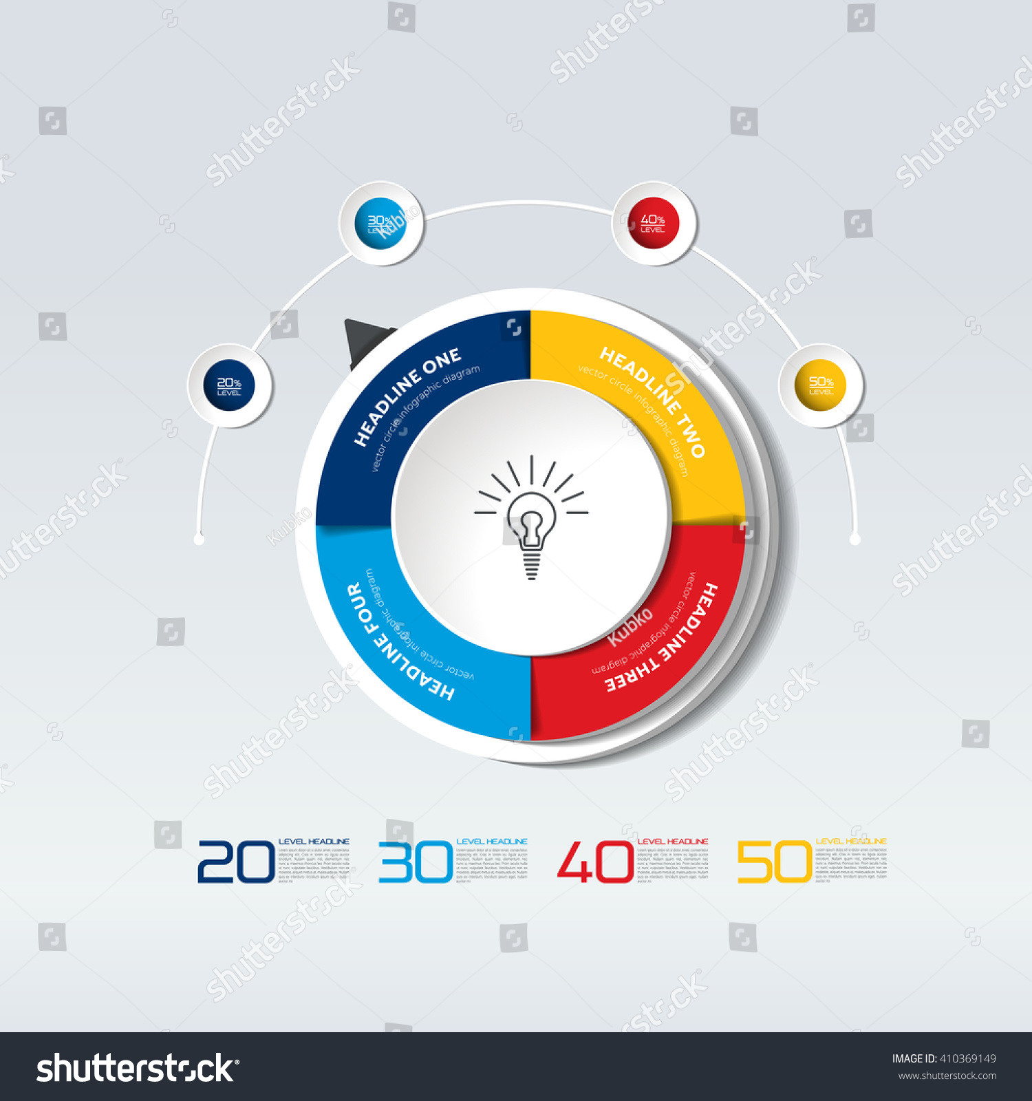 Circle Round Infographic Timeline Concept Vector Stock Vector (Royalty ...