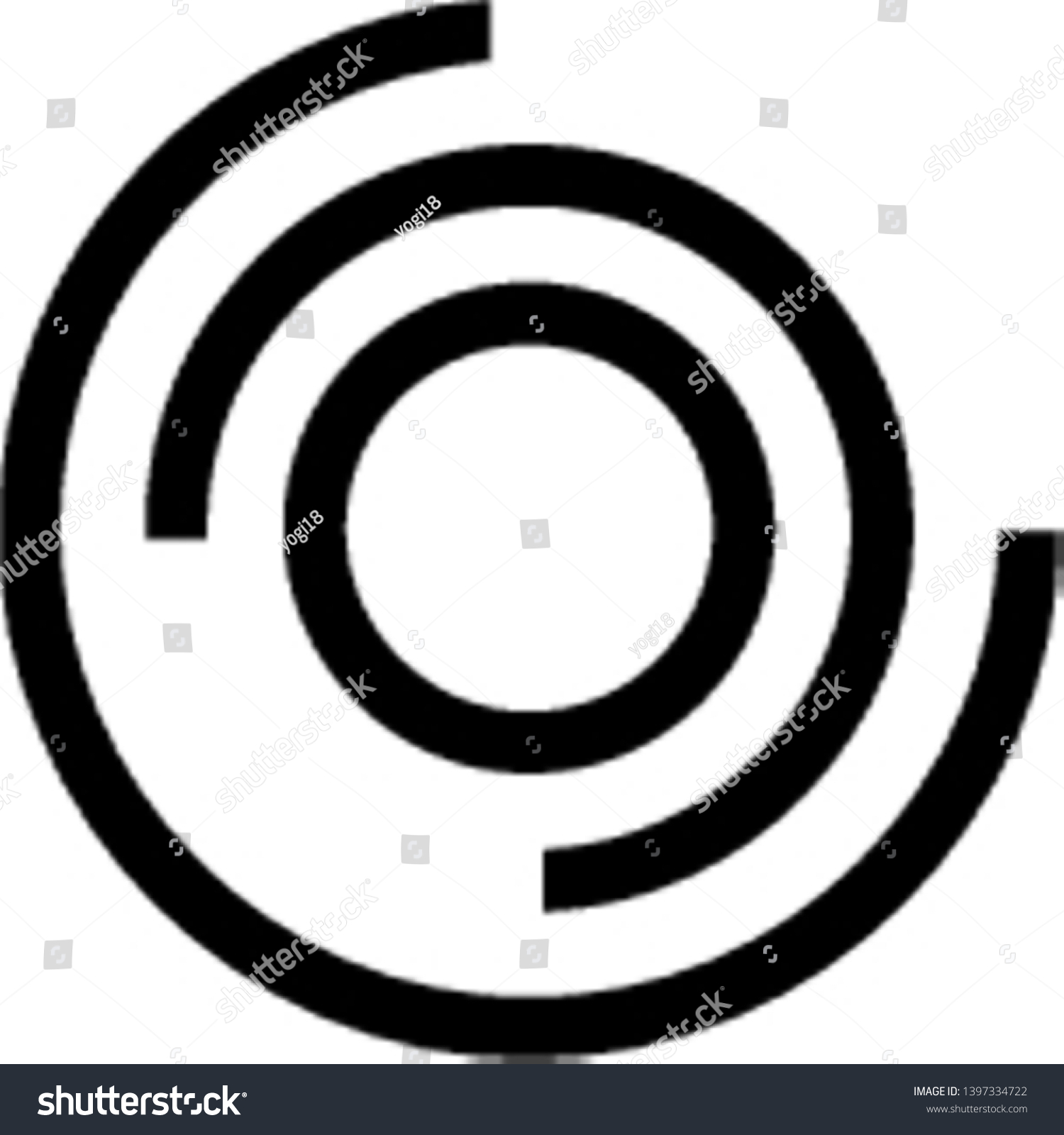 Circle Security Icon Logo Uiux Stock Vector (Royalty Free) 1397334722