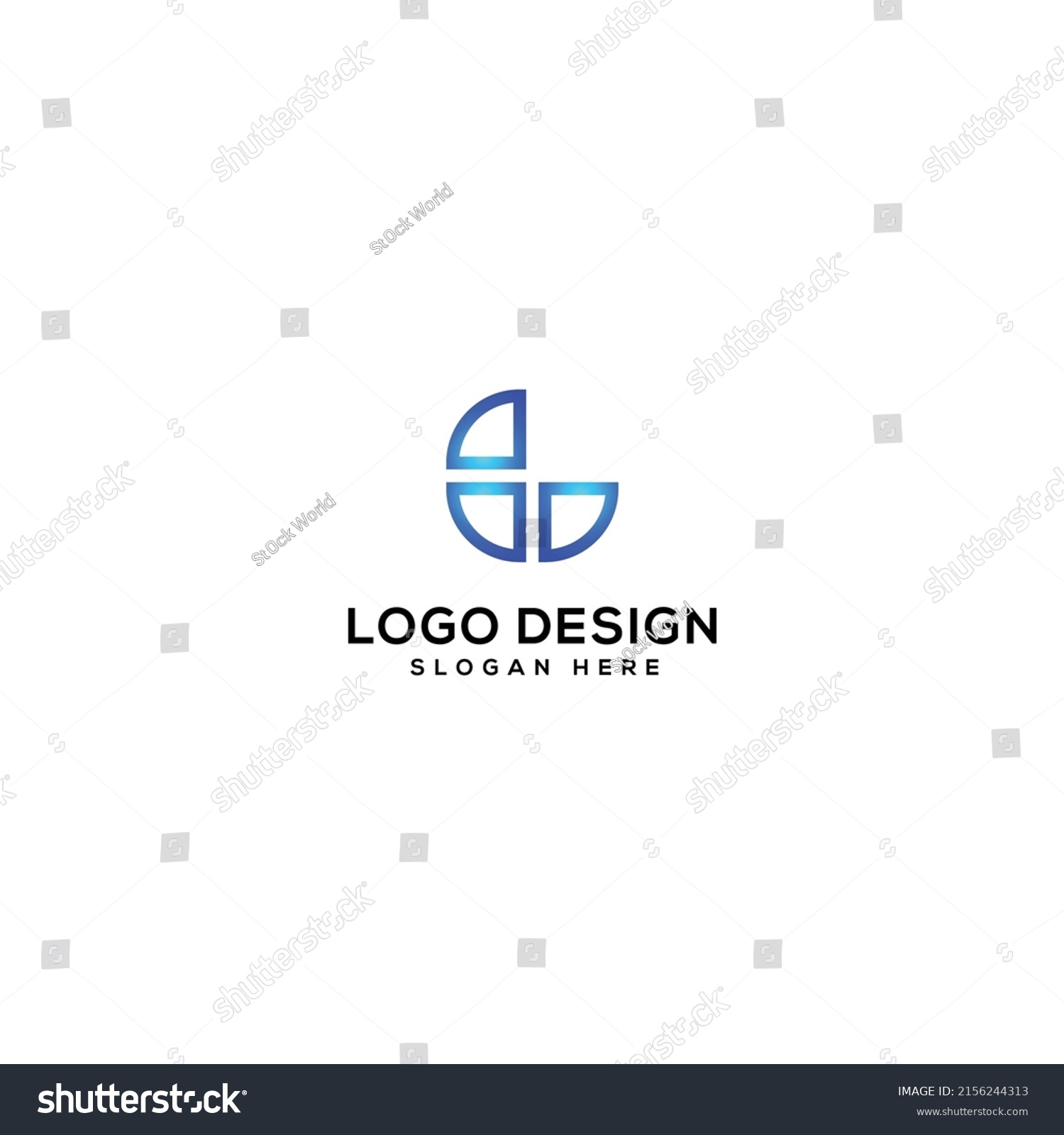 Circle Shape Combined Logo Design Vector Stock Vector (Royalty Free ...