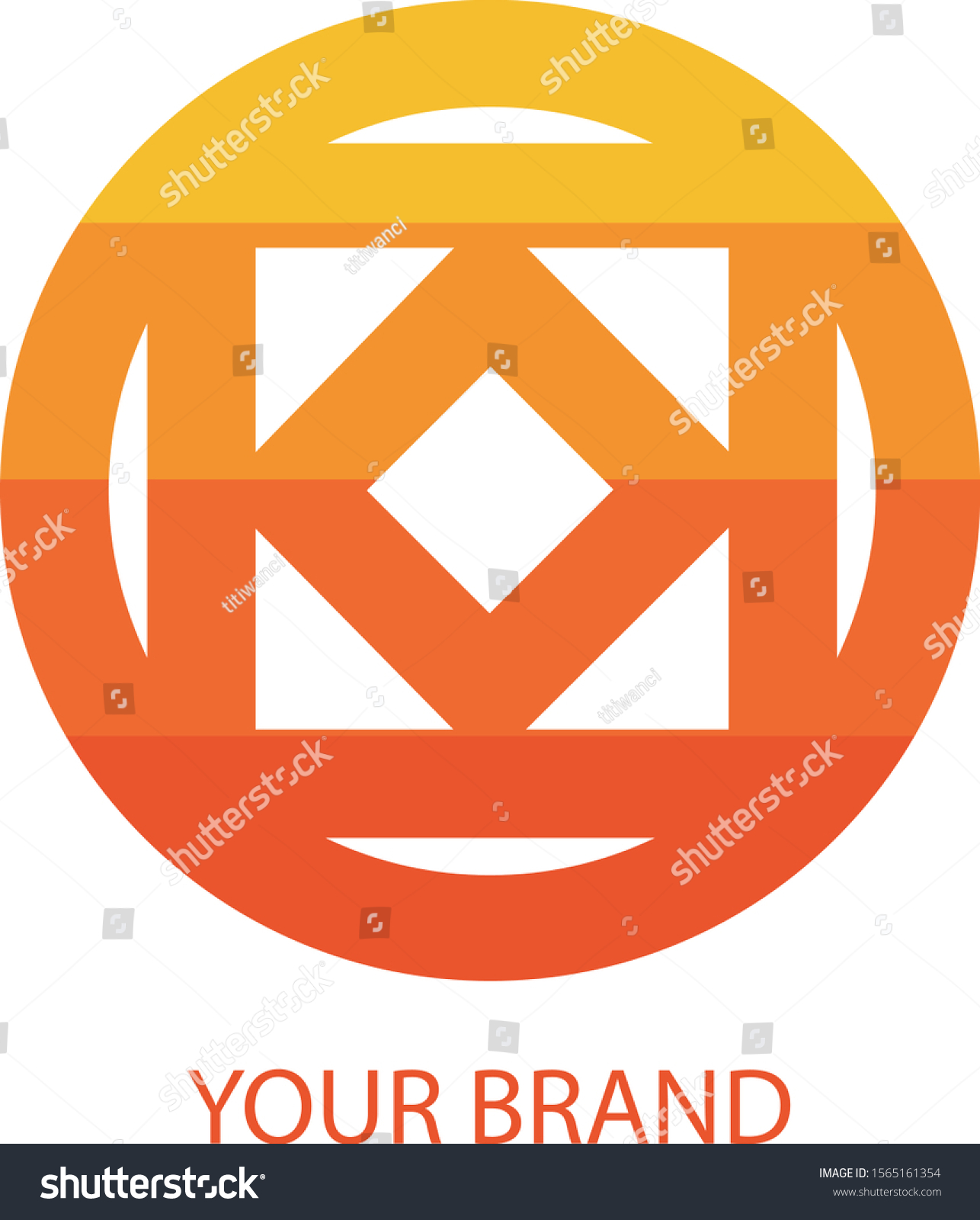 Circle Square Diamond Logo Vector Design Stock Vector (Royalty Free ...