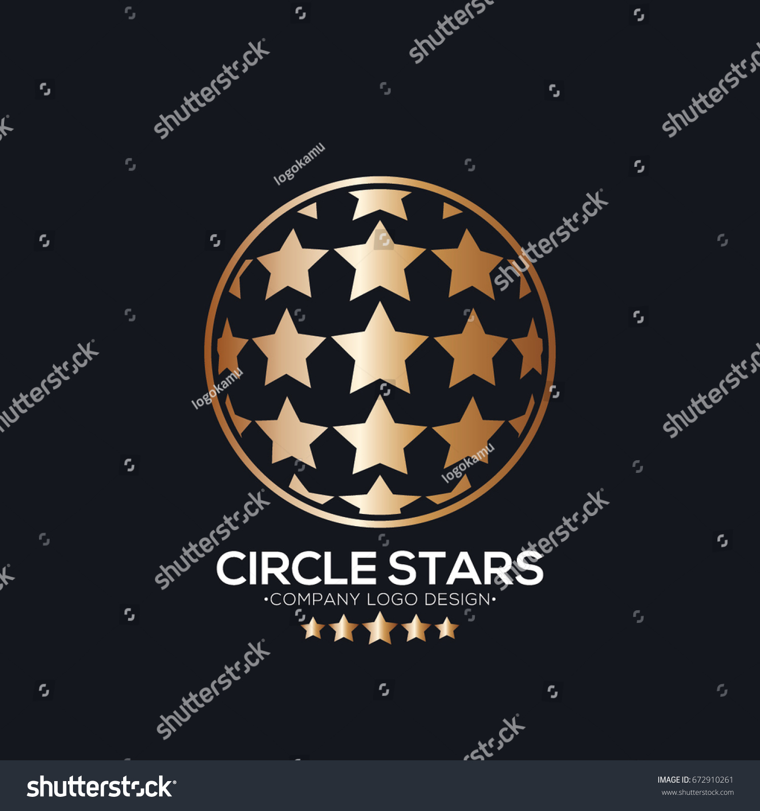 Circle Stars Logo Vector: vector de stock (libre de regalías) 672910261 ...