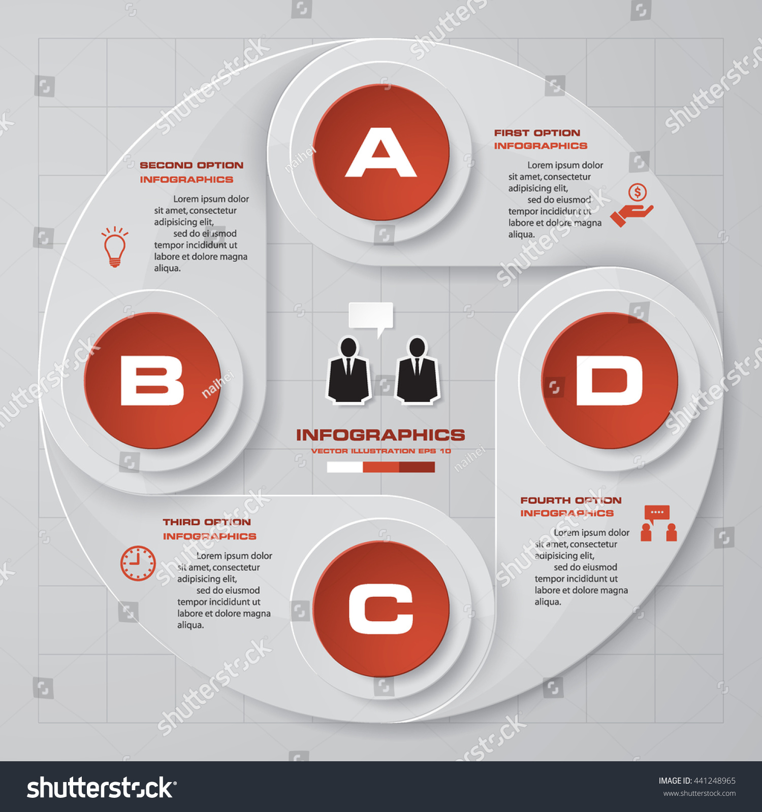 Circle 4 Steps Chart Layout Sample Stock Vector (Royalty Free ...