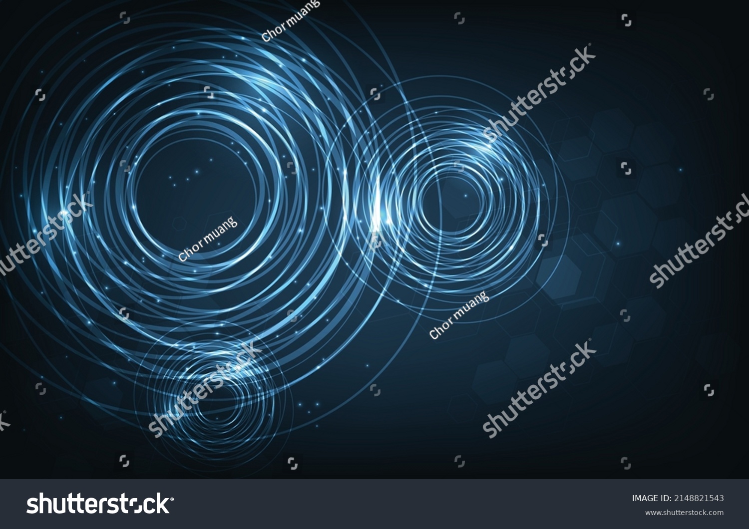 Circle Technology Dark Blue Overlay Conceptcircular Stock Vector ...