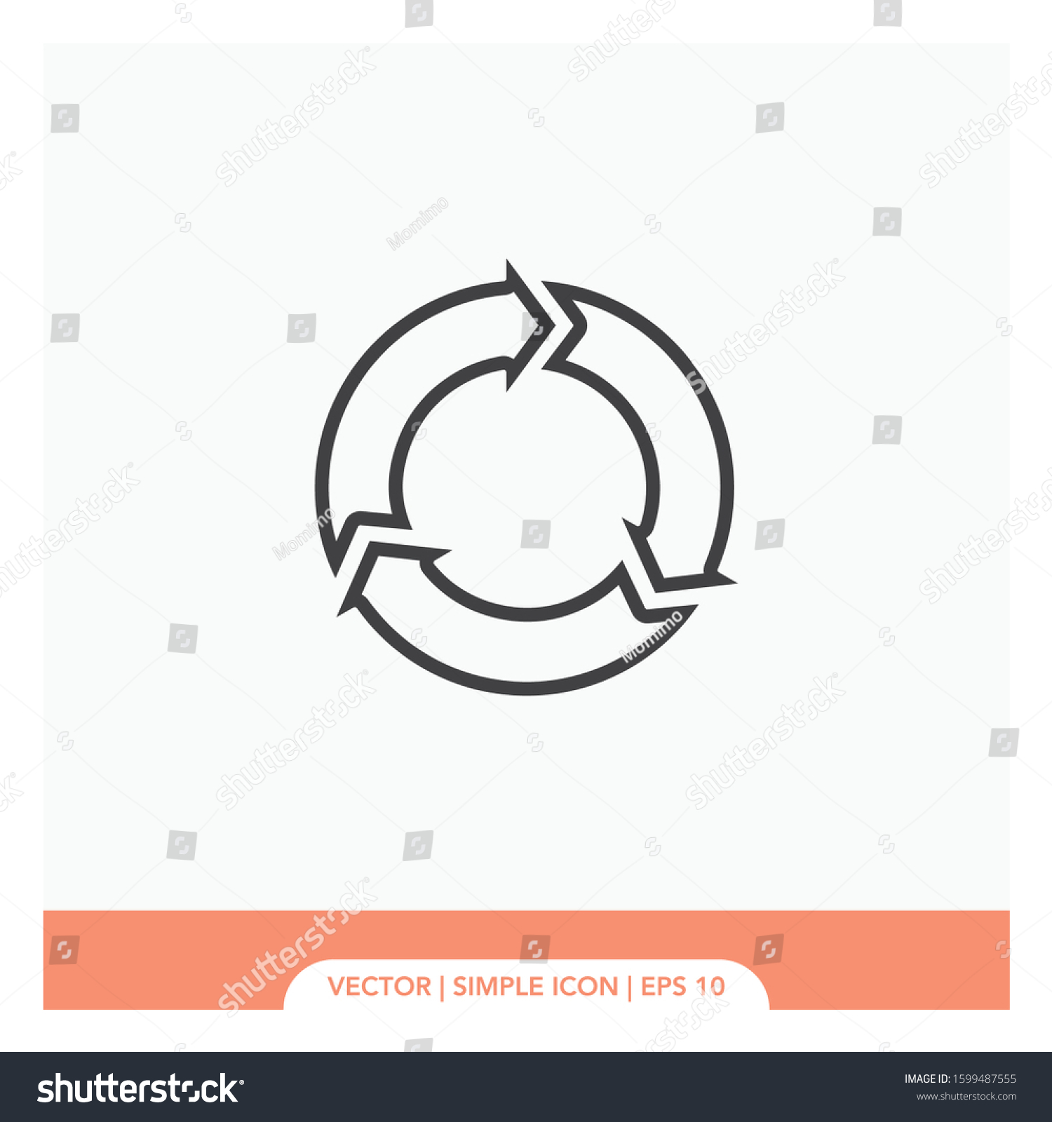 Circle Three Arrow Graphic Icon Vector Stock Vector (Royalty Free ...