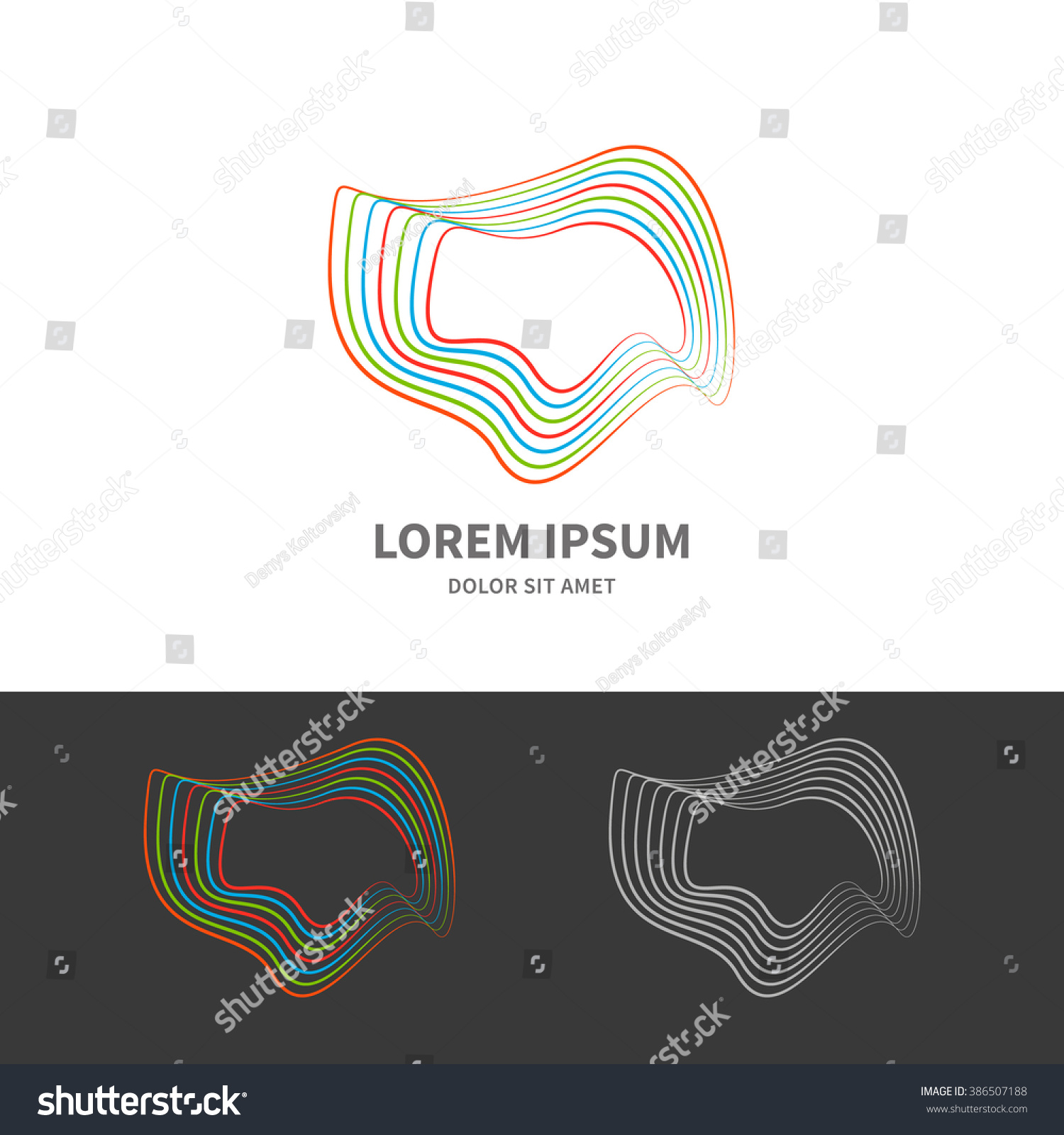 Circle Wave Logo Design Template Vector Stock Vector (Royalty Free ...