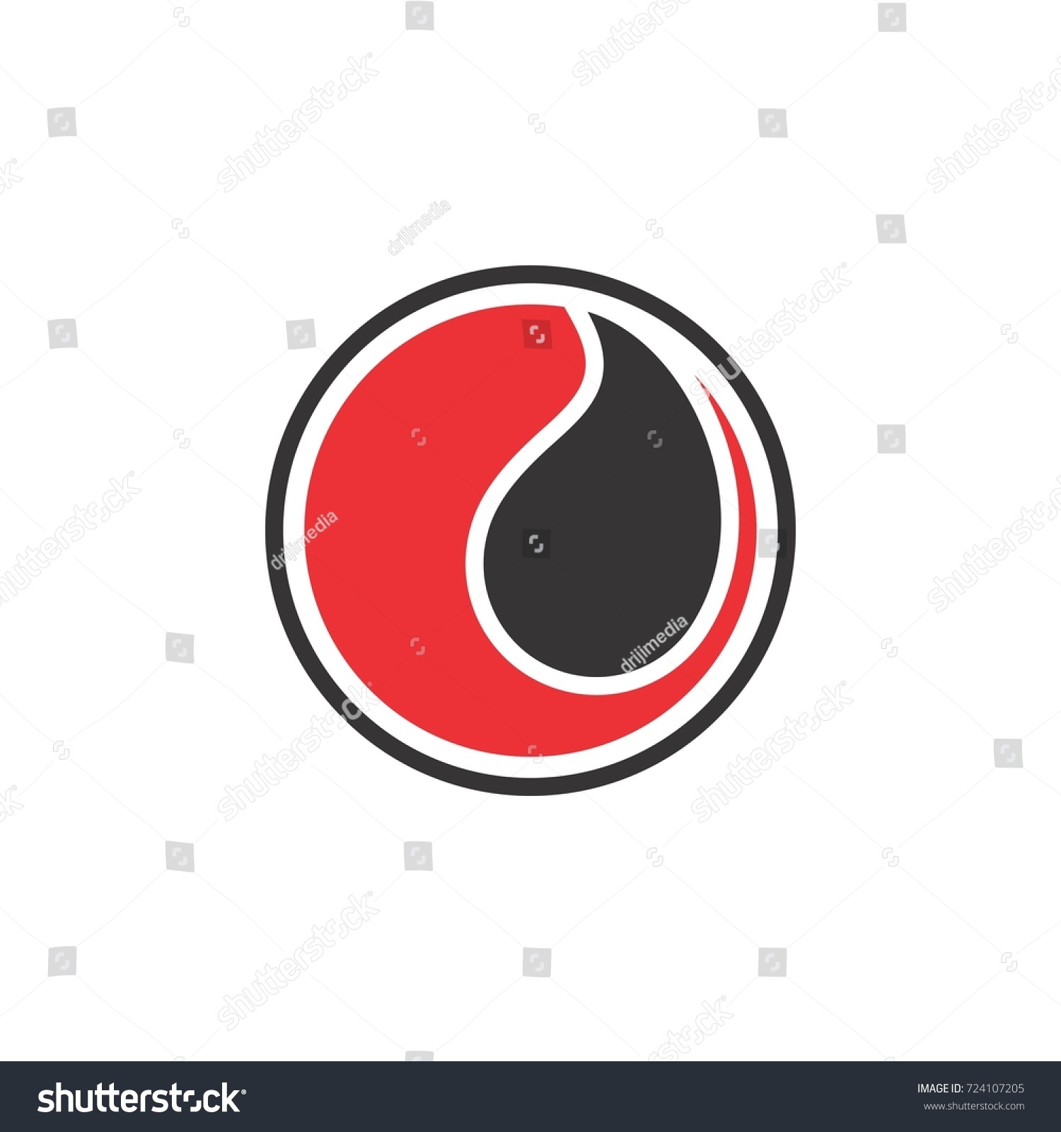 Circle Oil Drop Logo Stock Vector (Royalty Free) 724107205 | Shutterstock