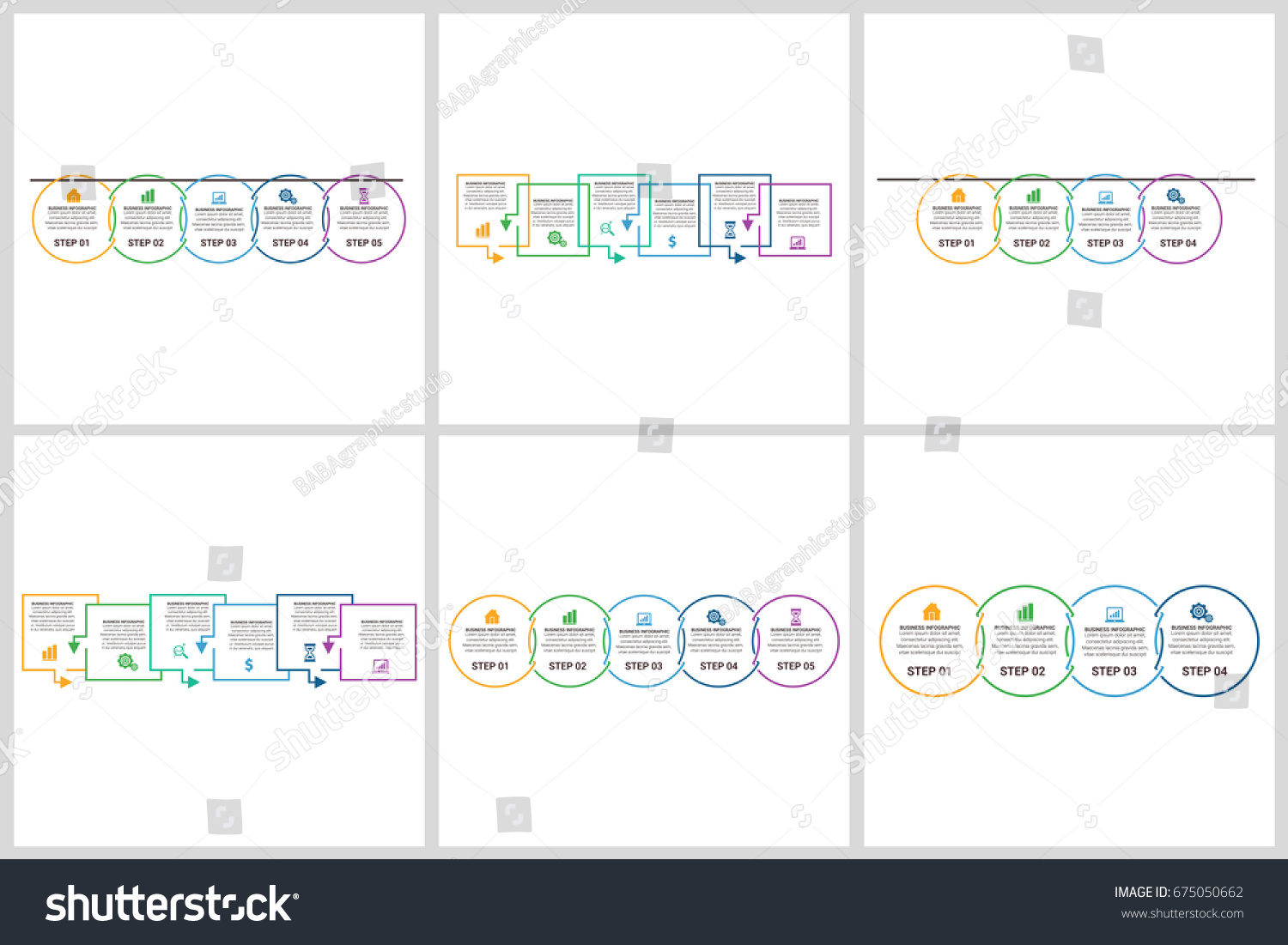 Circles Diagram Data Elements Template Infographics Stock Vector ...