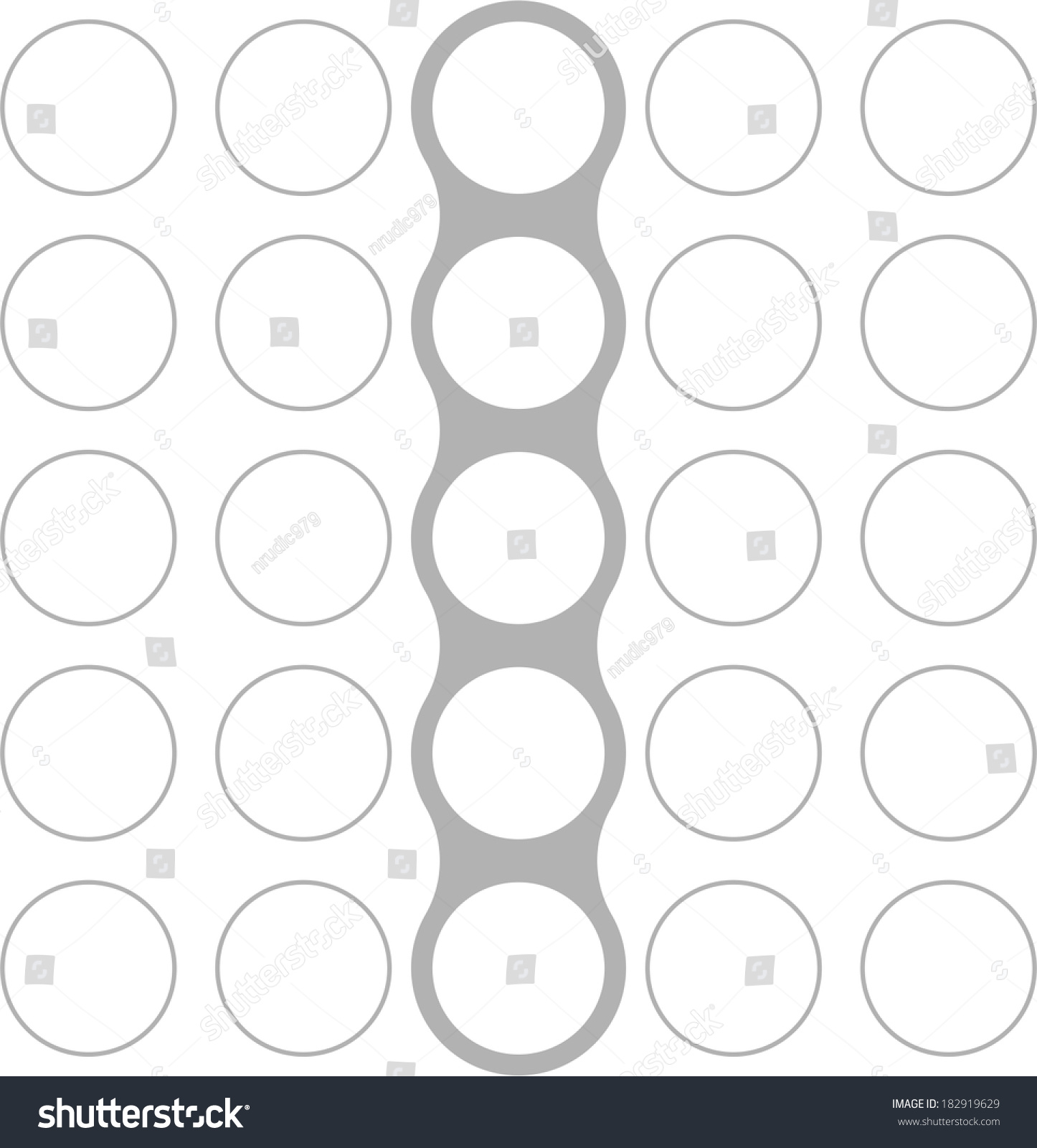 Circles Font Modern Style Vector Set Stock Vector (Royalty Free) 182919629