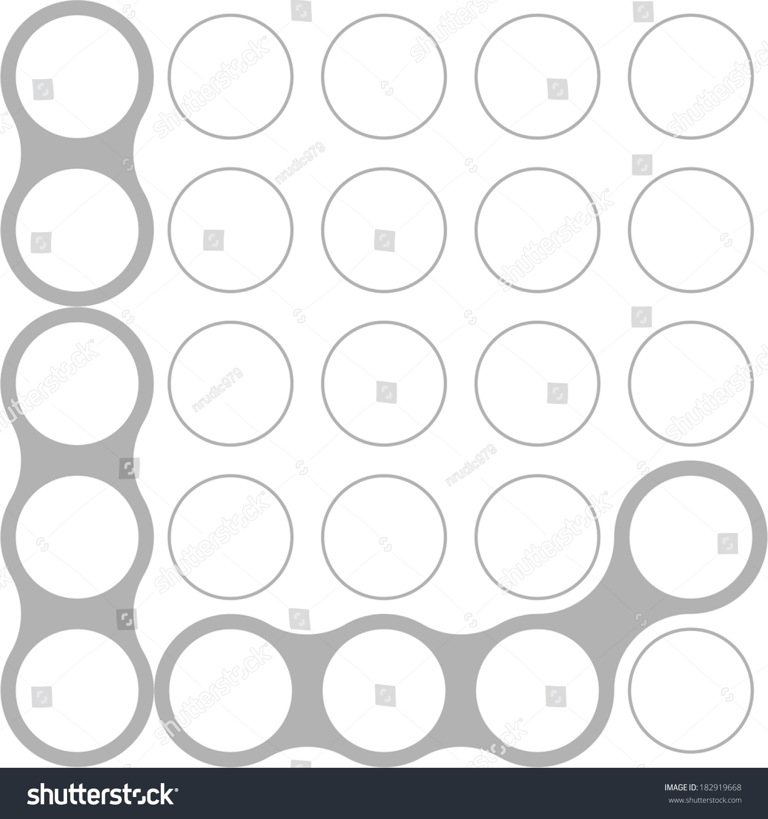 Circles Font Modern Style Vector Set Stock Vector (Royalty Free ...