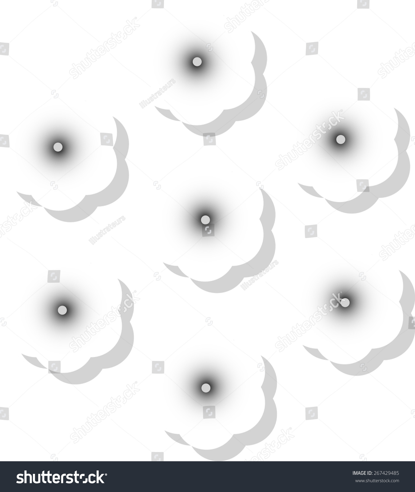 Circles Geometry Abstraction Paper White Background Stock Vector ...