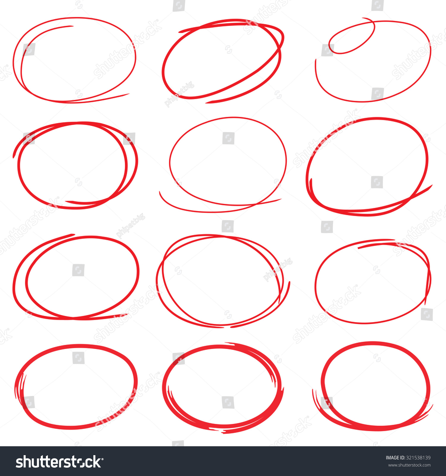 Circles Red Circle Markers Stock Vector 321538139 - Shutterstock