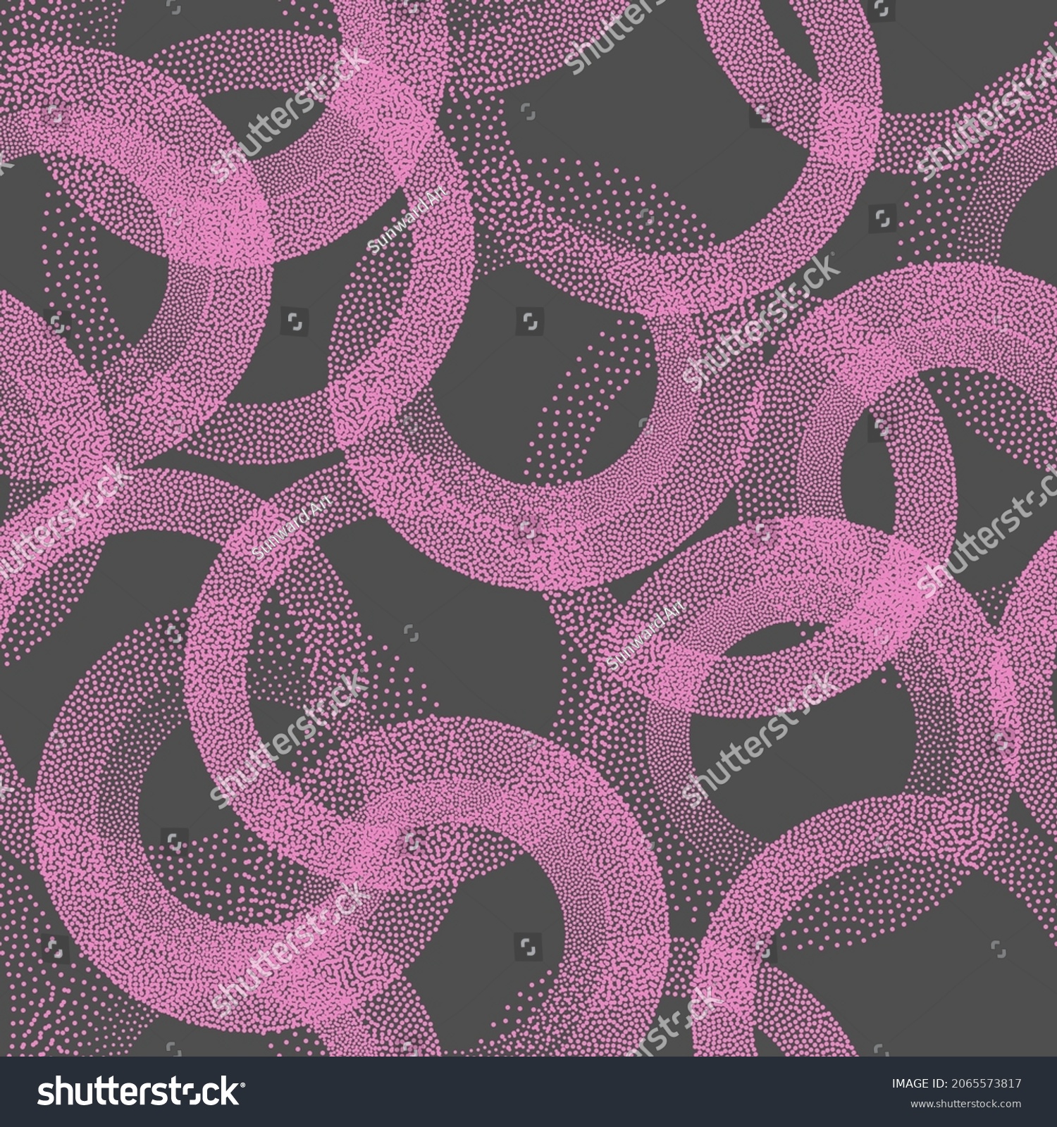 Circles Rings Stippled Seamless Pattern Aesthetic Stock Vector (Royalty ...