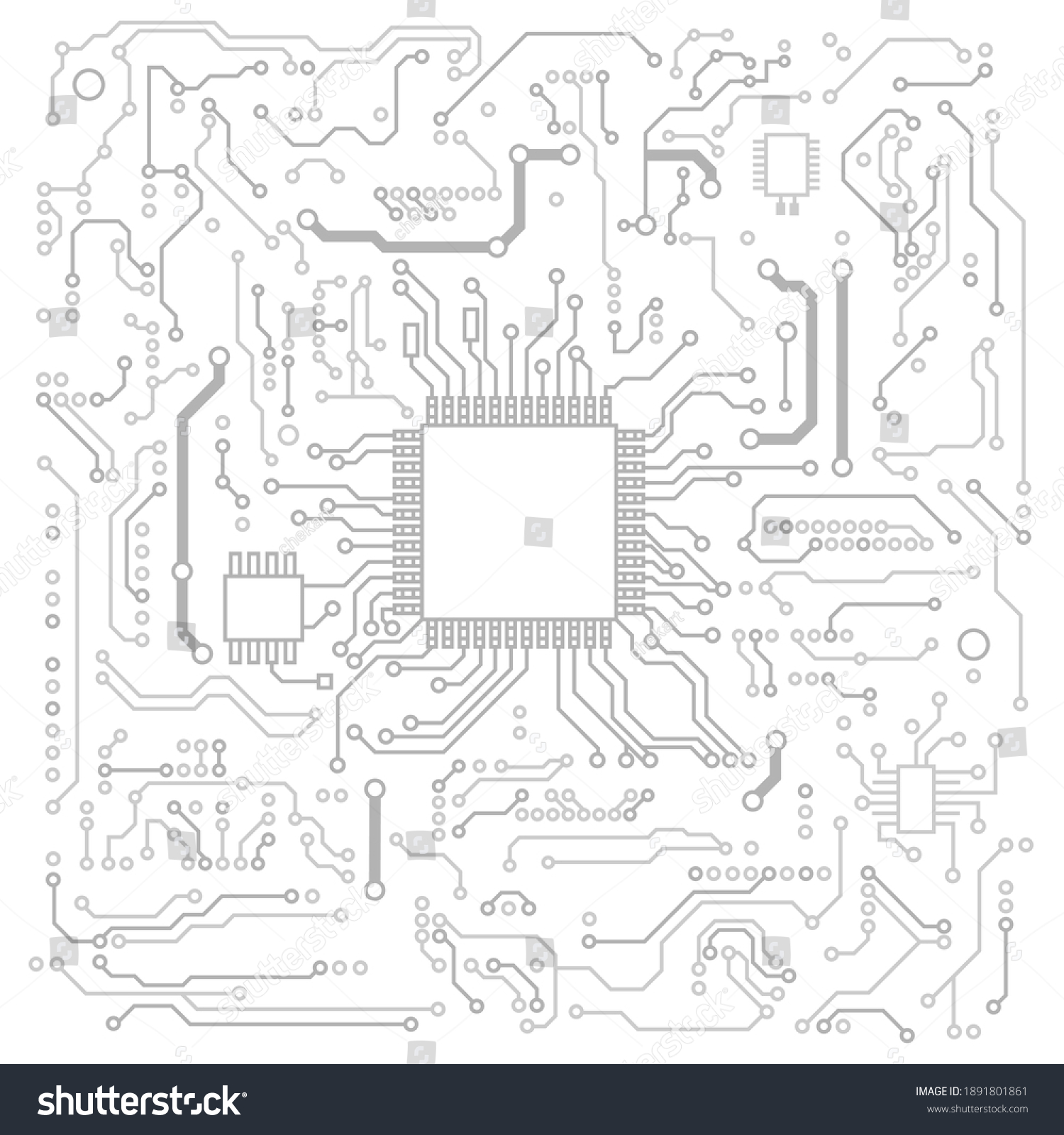 Circuit Board Background Vector Electronic Background Stock Vector ...