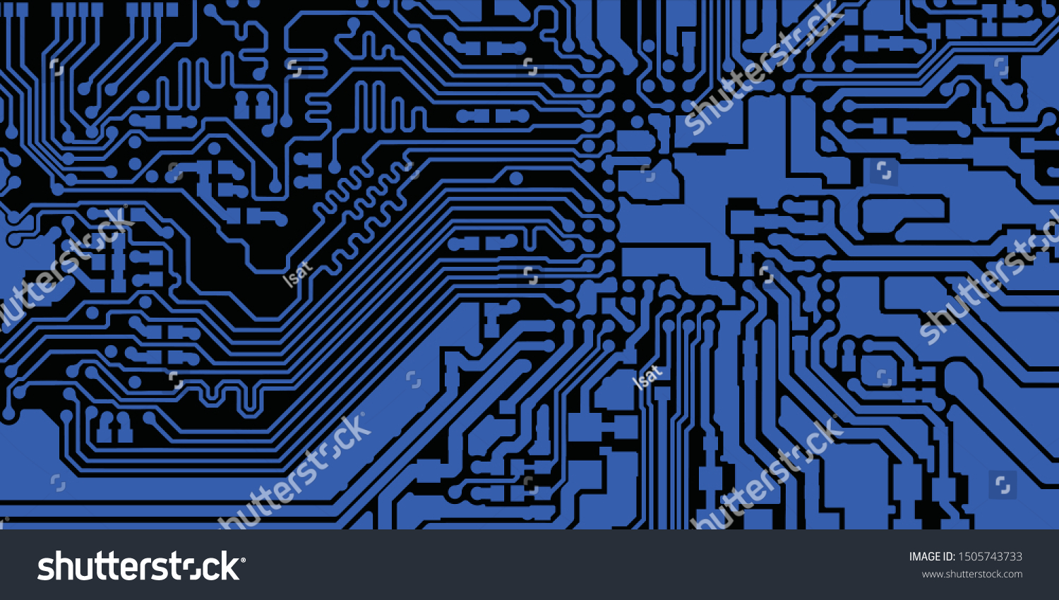 Circuit Board Background Blue Electronics Illustration: เวกเตอร์สต็อก ...