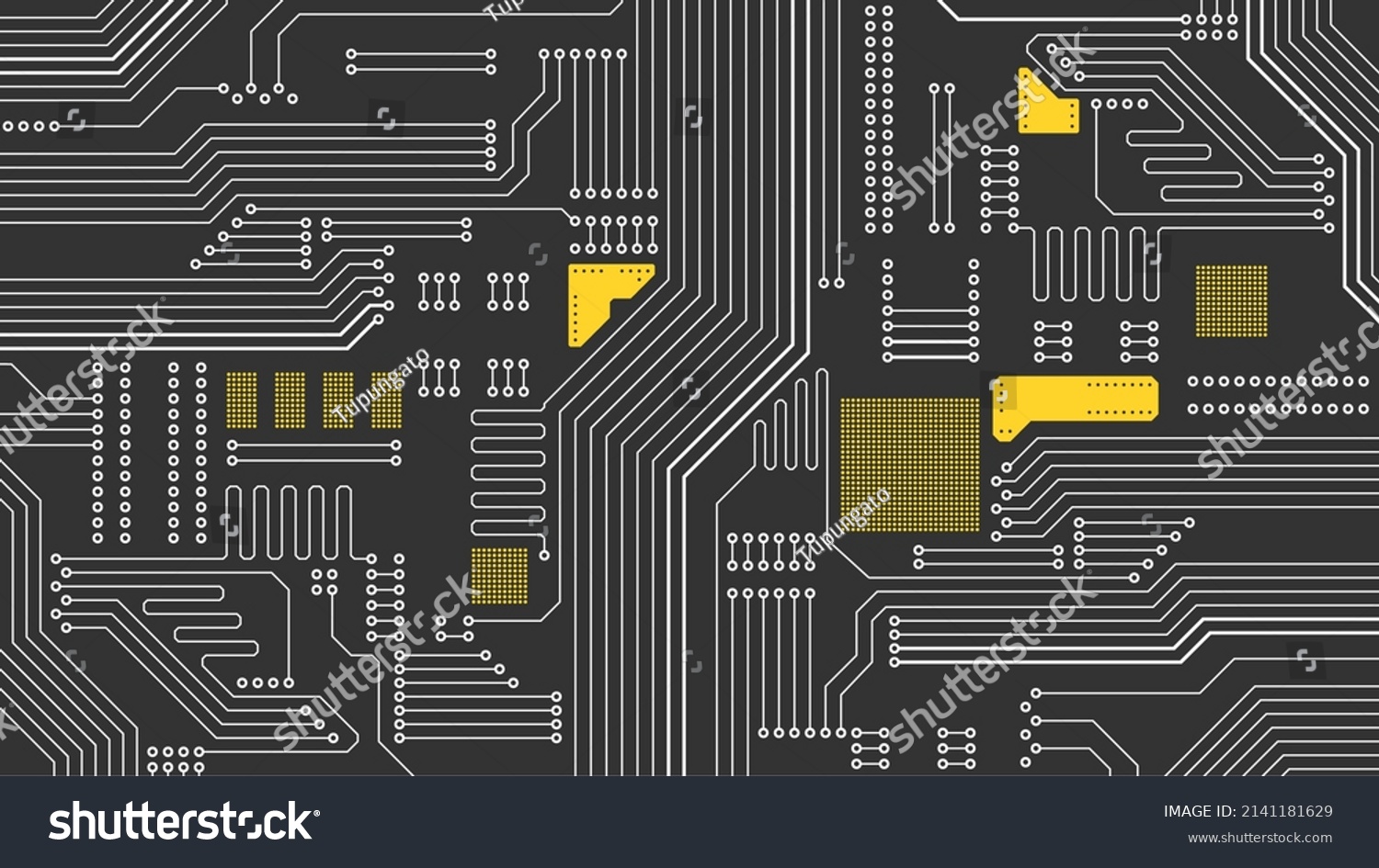 Circuit Board Connection Digital Technology Background Stock Vector ...