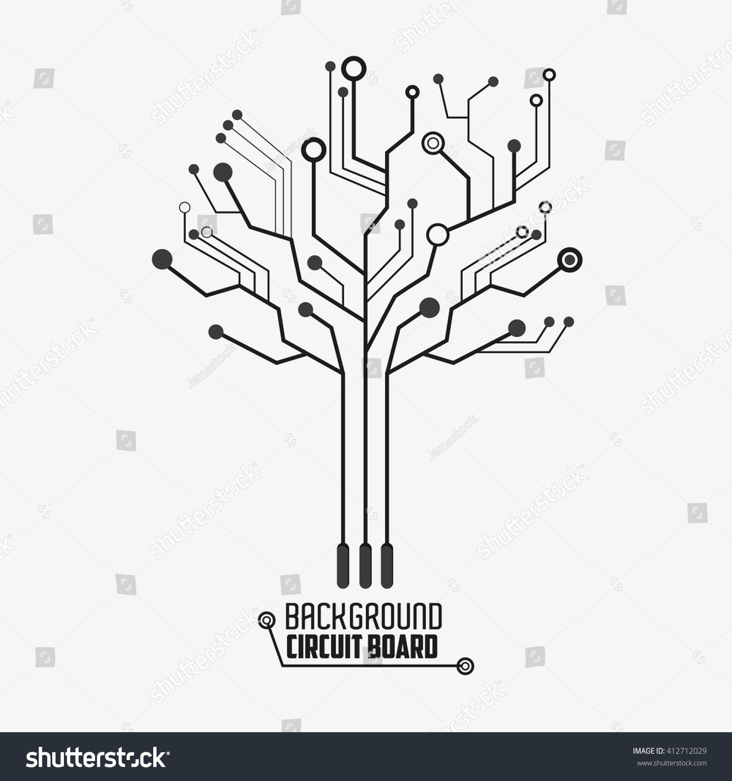 Circuit Board Design Technology Electronic Concept: เวกเตอร์สต็อก (ปลอด ...