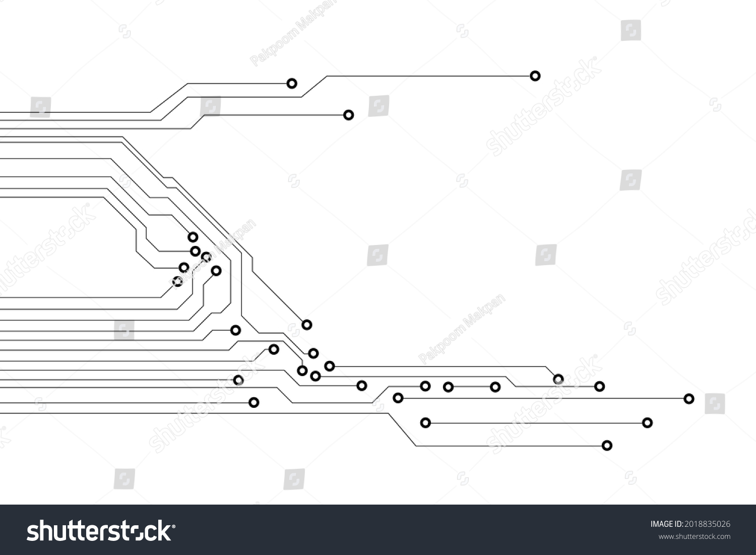 Circuit Board Grayscale Copy Space Infographic Stock Vector (Royalty ...