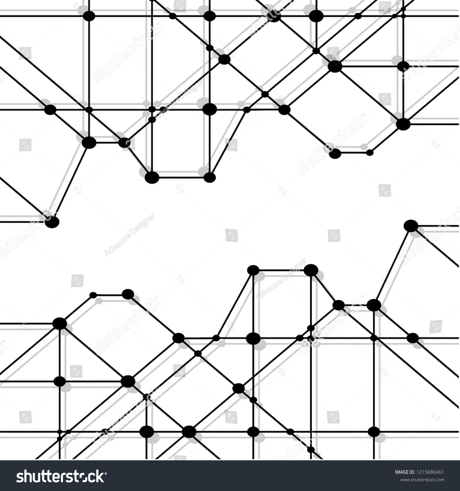 Circuit Board Pattern Dots Lines Technology Stock Vector (Royalty Free ...