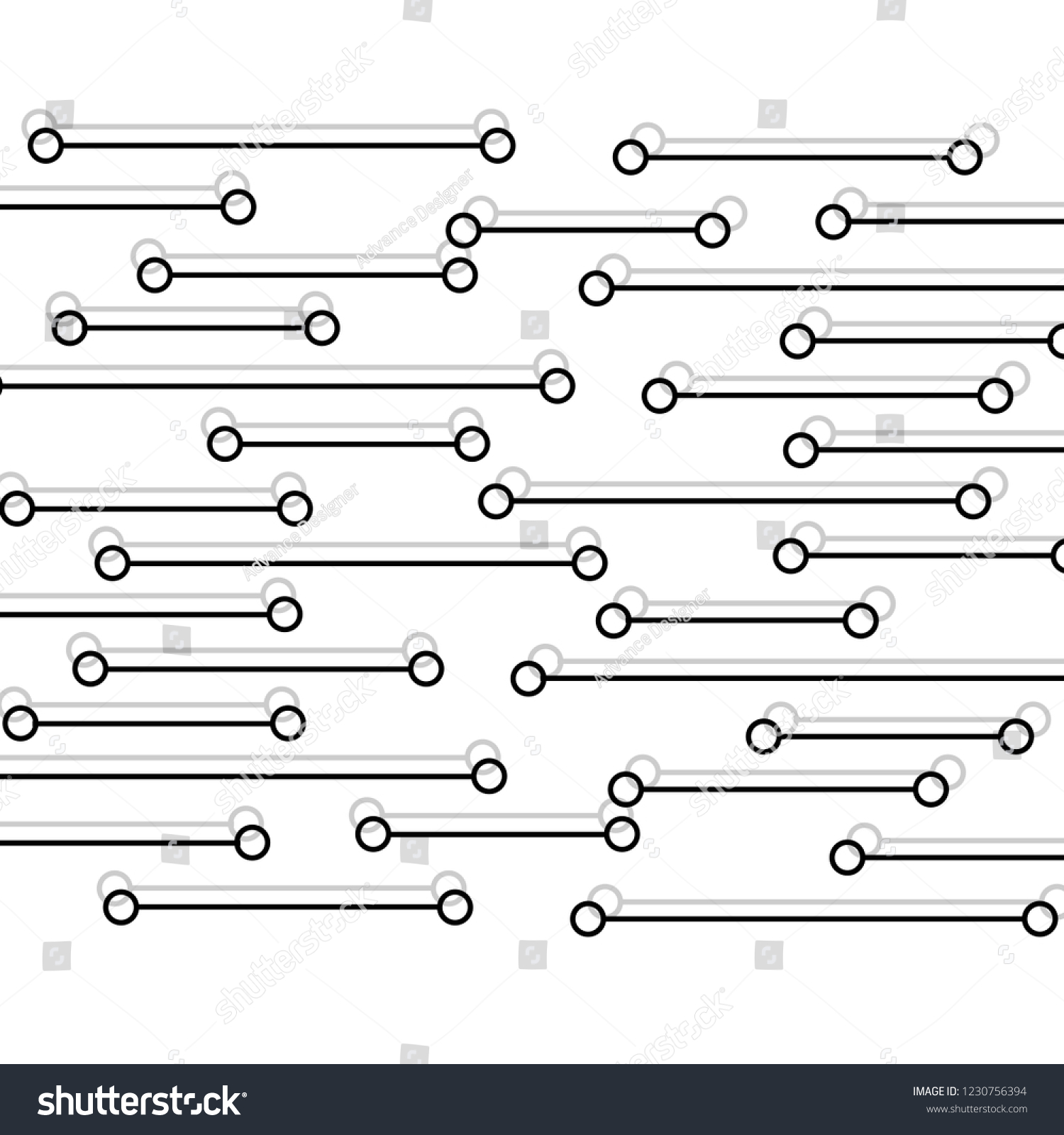 Circuit Board Pattern Dots Lines Technology Stock Vector (Royalty Free ...