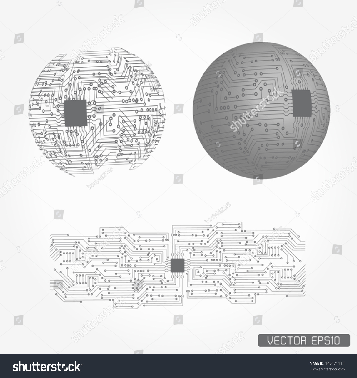 Circuit Board Sphere Stock Vector (Royalty Free) 146471117 | Shutterstock