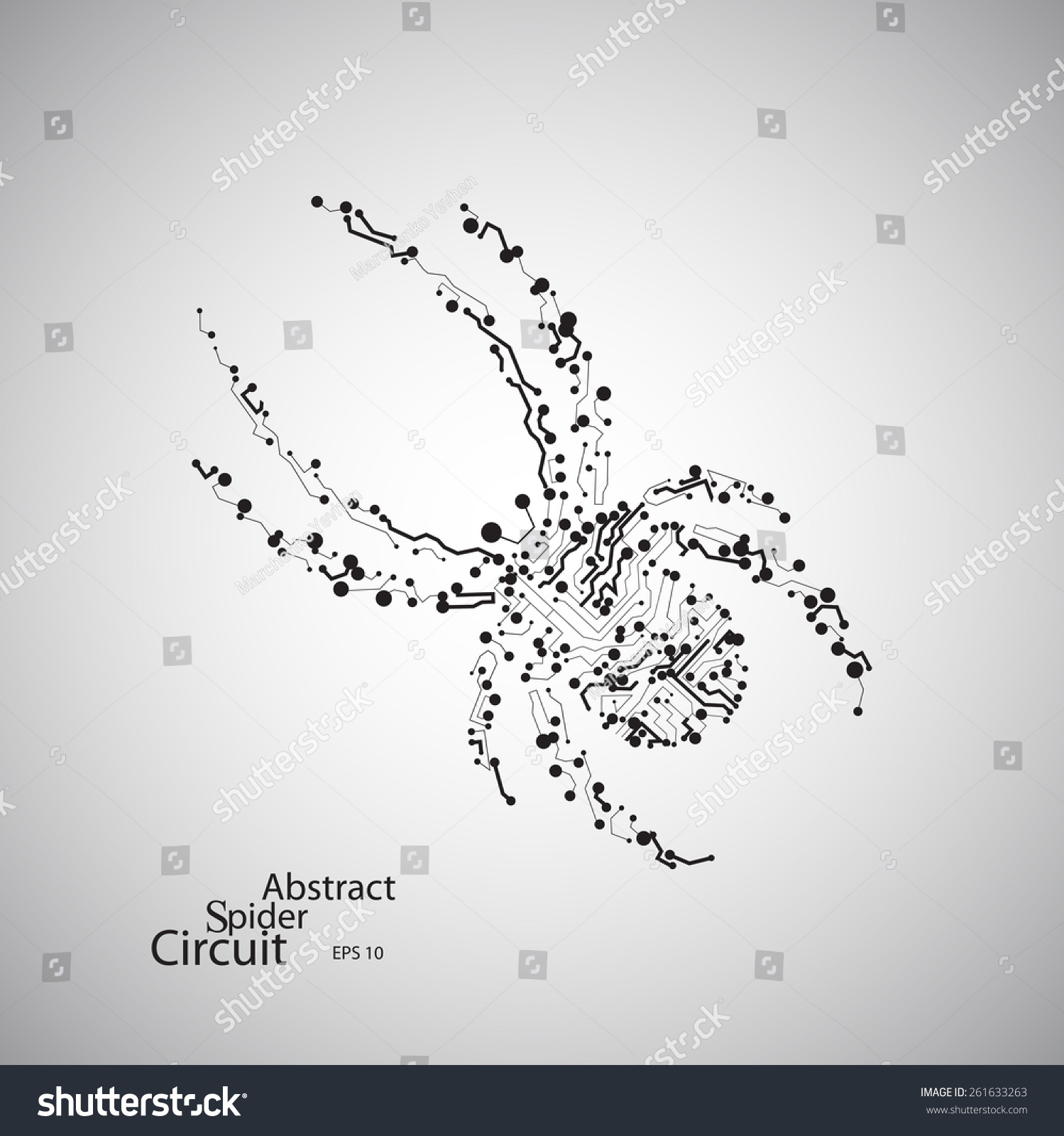 Circuit Board Spider Eps 10 Vector: vector de stock (libre de regalías ...