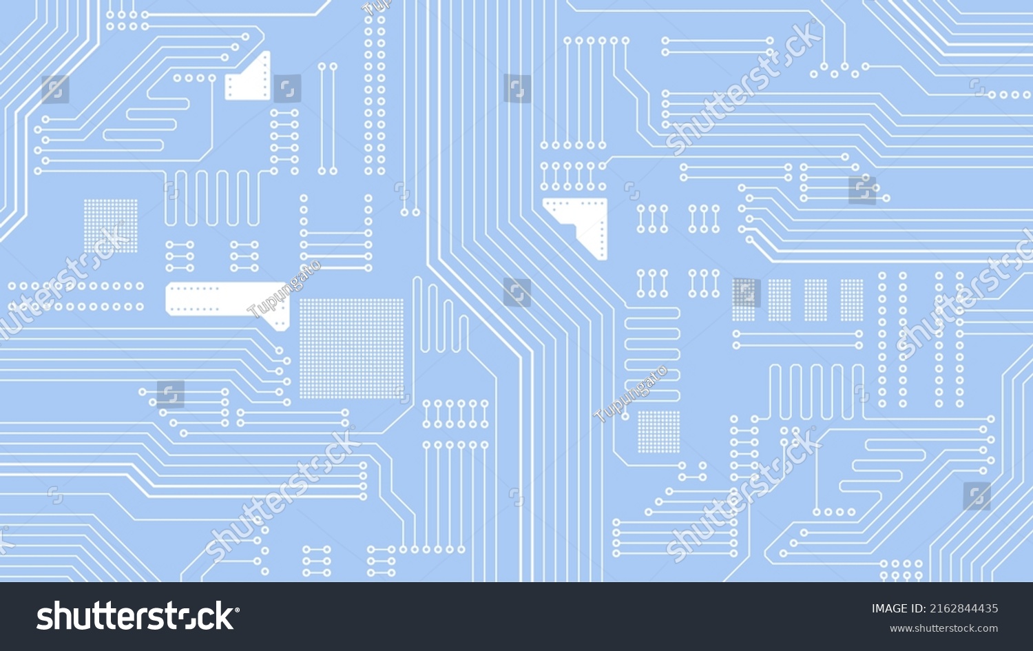 Circuit Board Technology Blue Electronics Background Stock Vector ...
