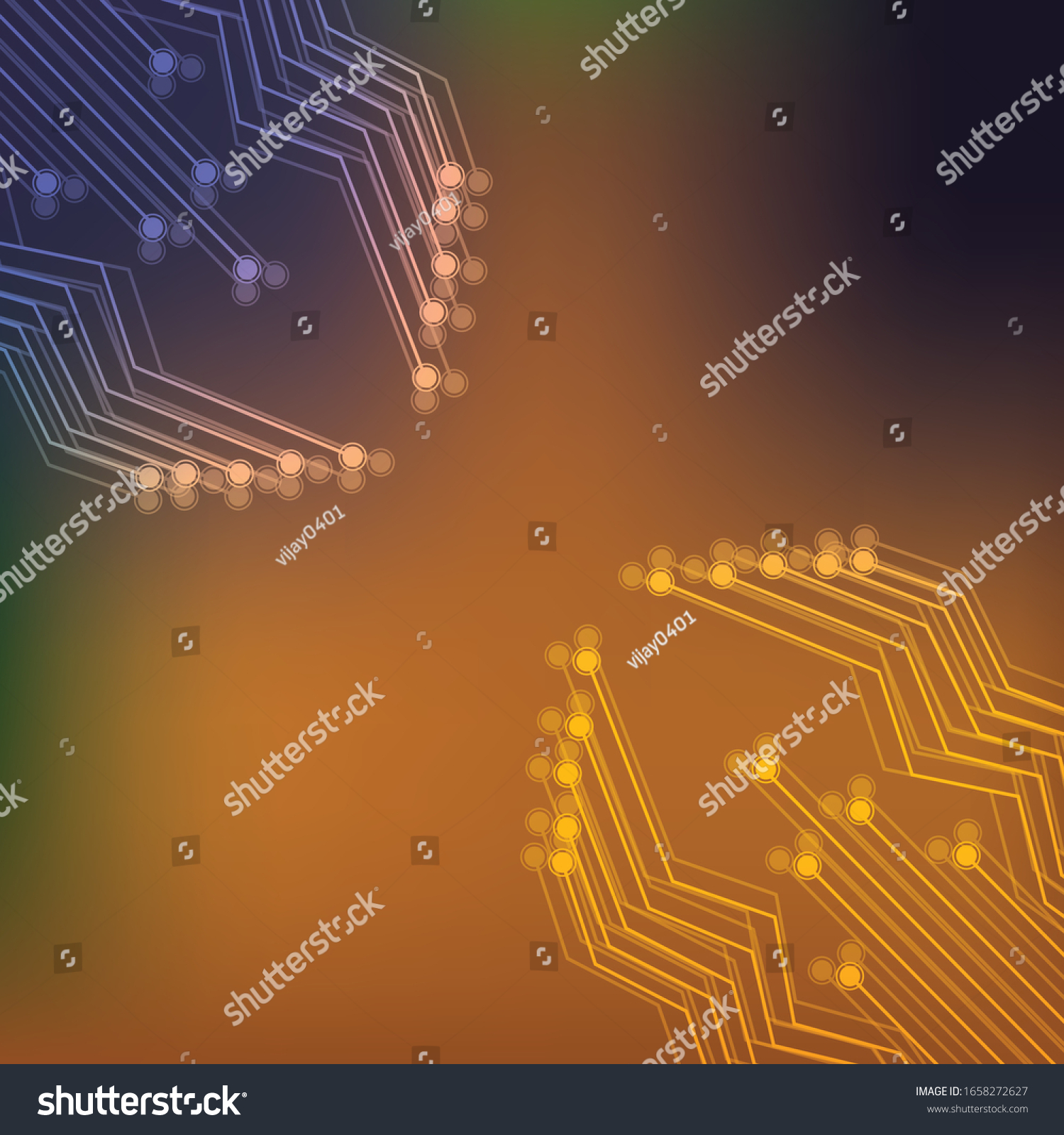 Circuit Board Vector Background On Gradient Stock Vector (Royalty Free ...