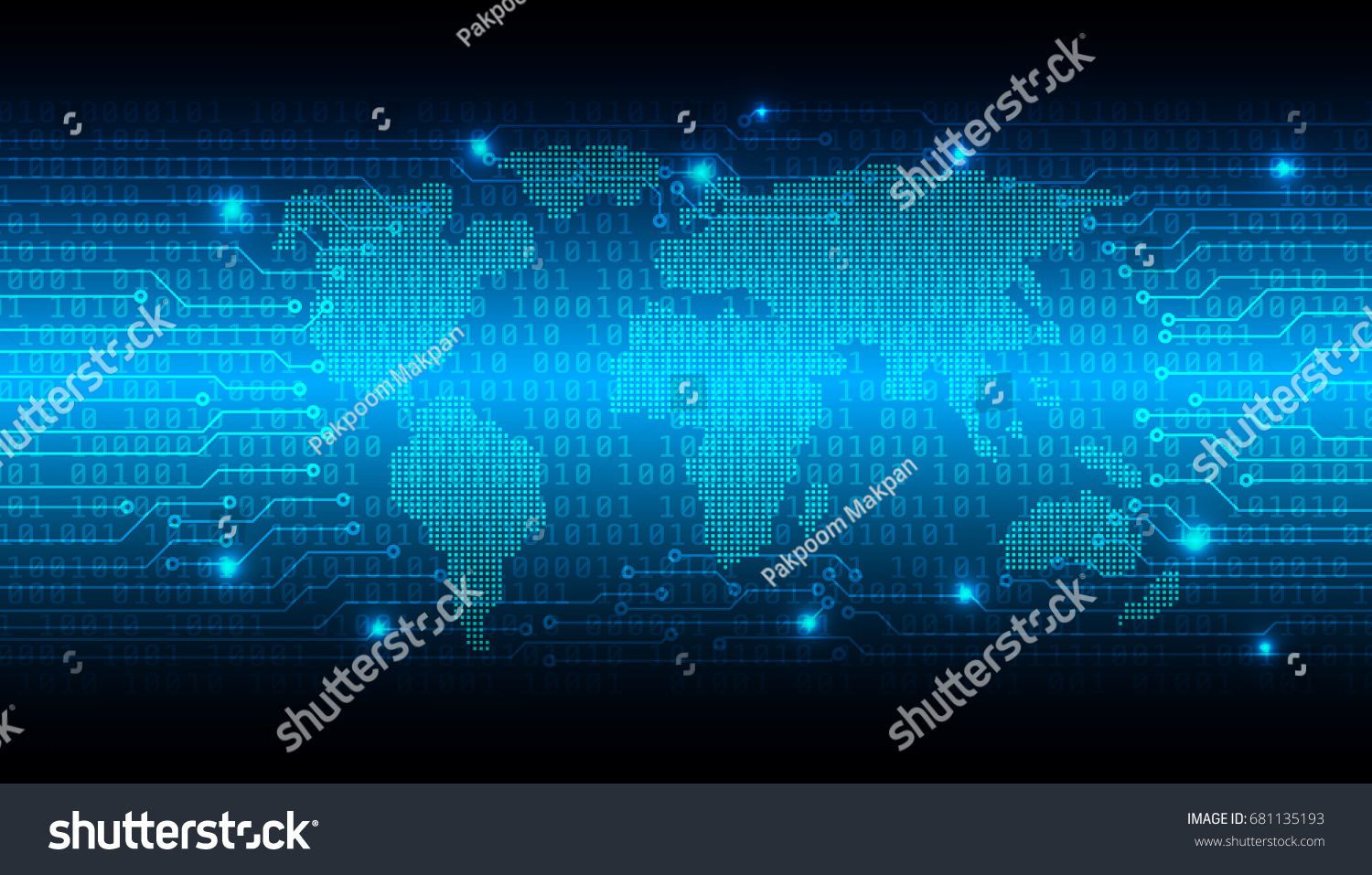 Circuit Board Encoder Decoder Binary Code Vector De Stock Libre De Regalías 681135193