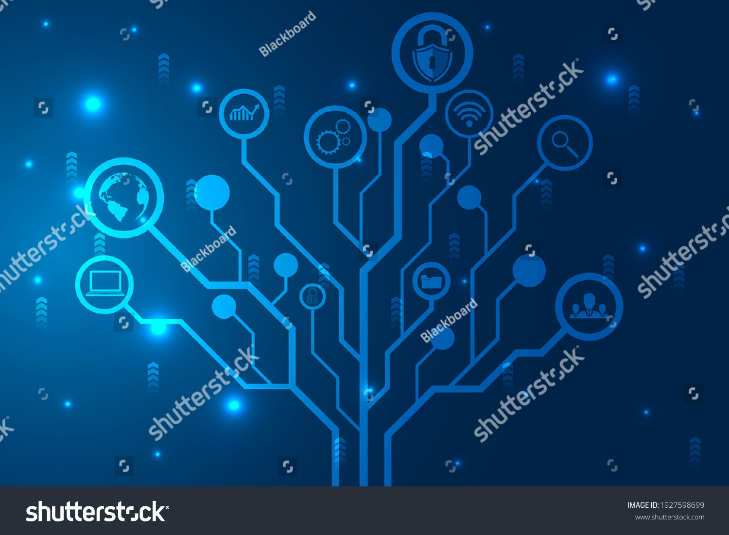 Circuit Board Various Technology Elements Digital Stock Vector (Royalty ...