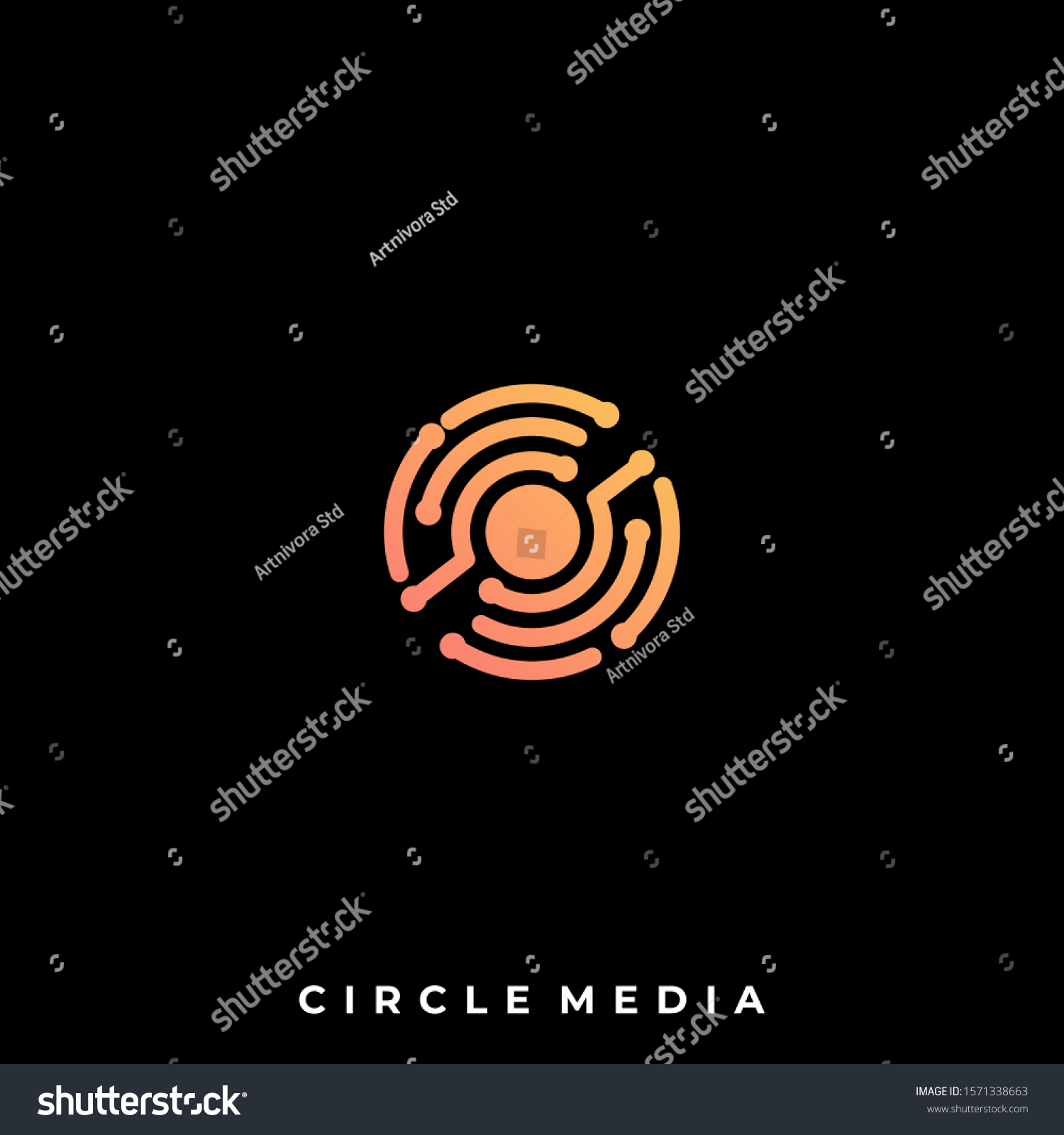 Circuit Circle Illustration Vector Design Template Stock Vector ...
