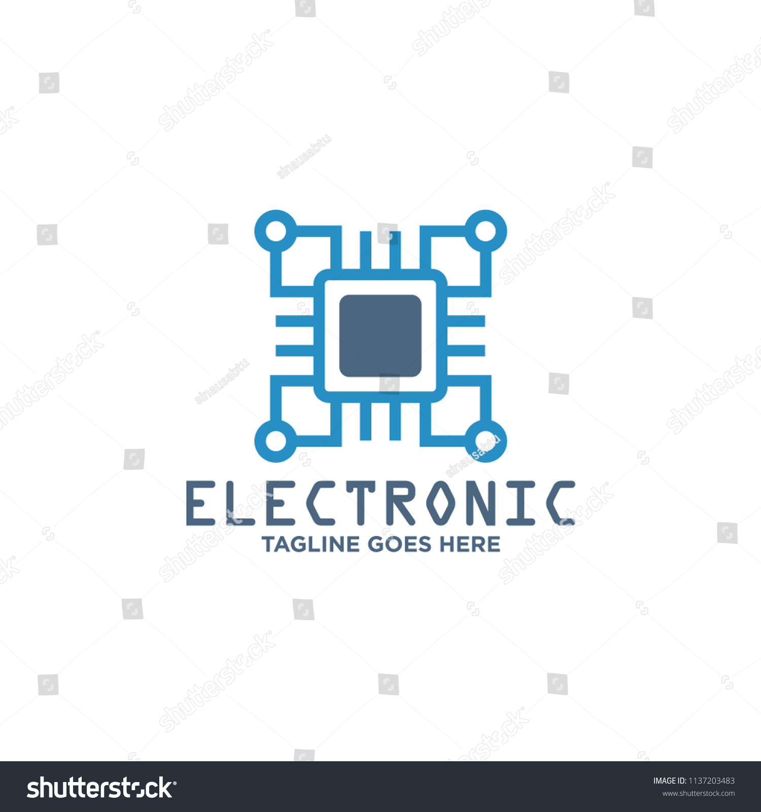 Circuit Electronoc Logo Template Stock Vector (Royalty Free) 1137203483 ...