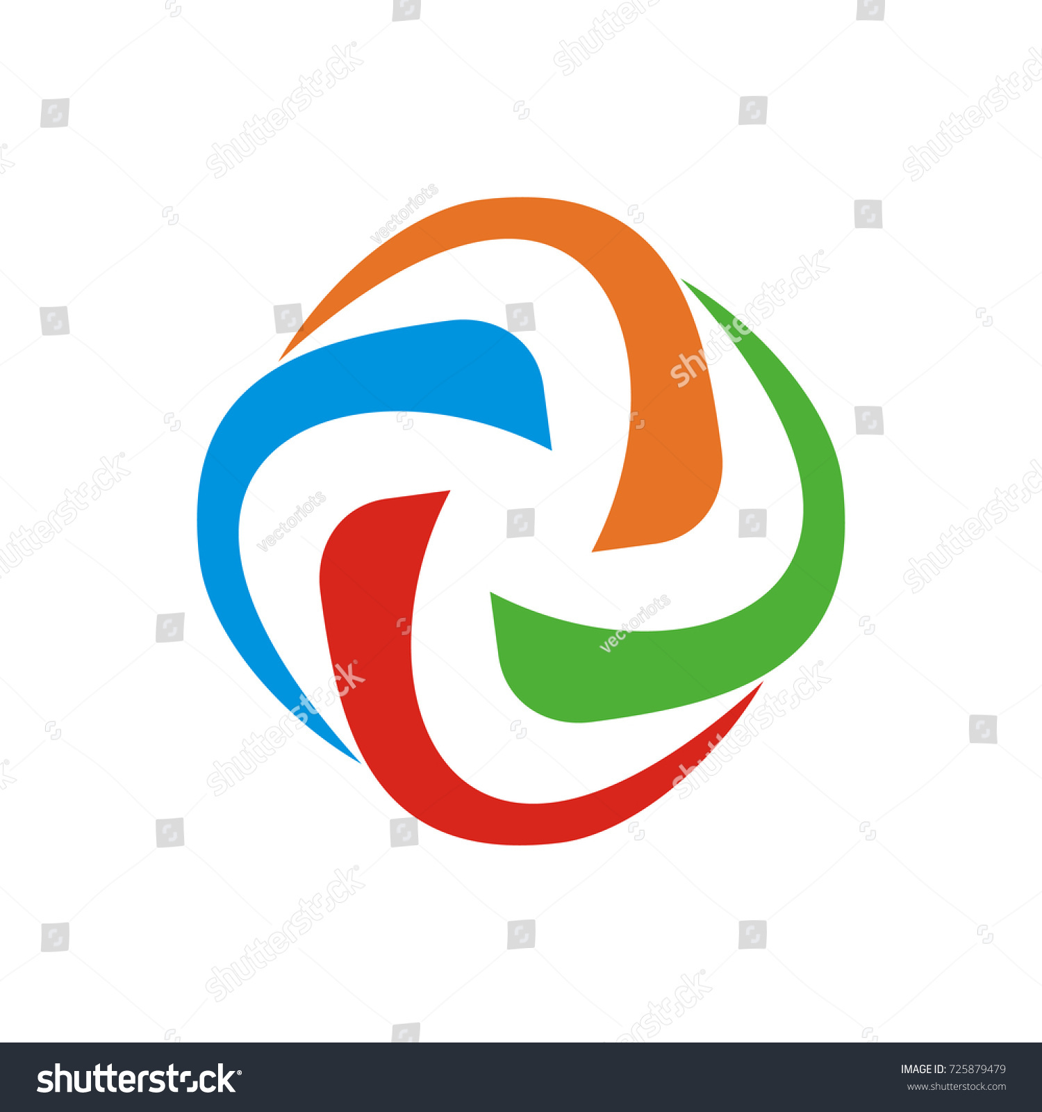 Circular Abstract Logo Design Vector Template Stock Vector (Royalty ...