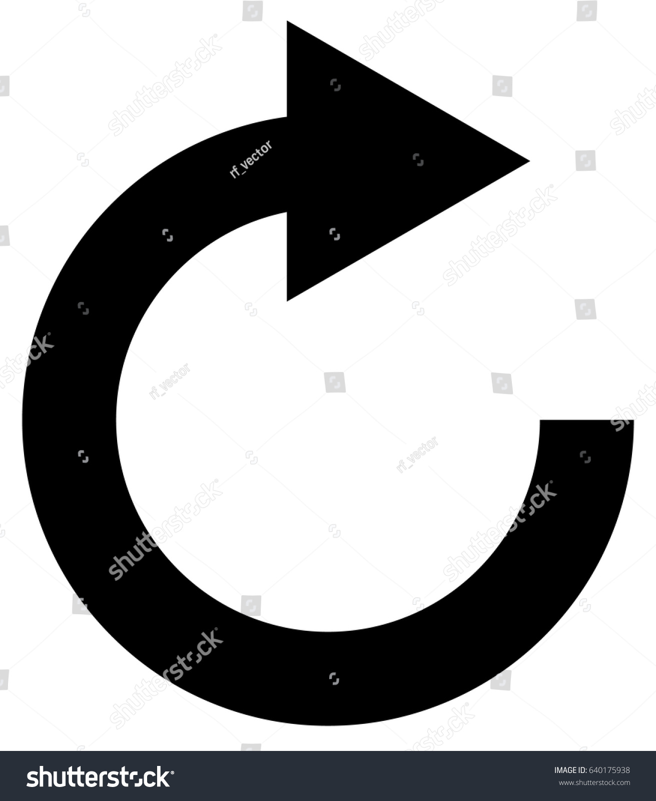Circular Arrow Cycle Loop Sync Rotation Stock Vector (Royalty Free ...