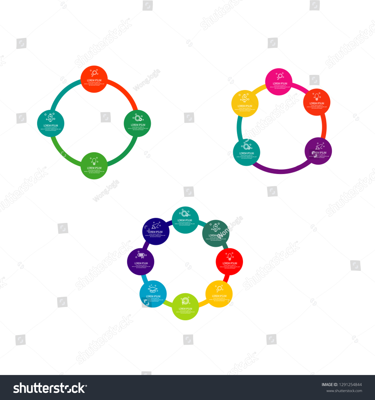 Circular Arrows Infographics Chart Graph Diagram Stock Vector (Royalty ...