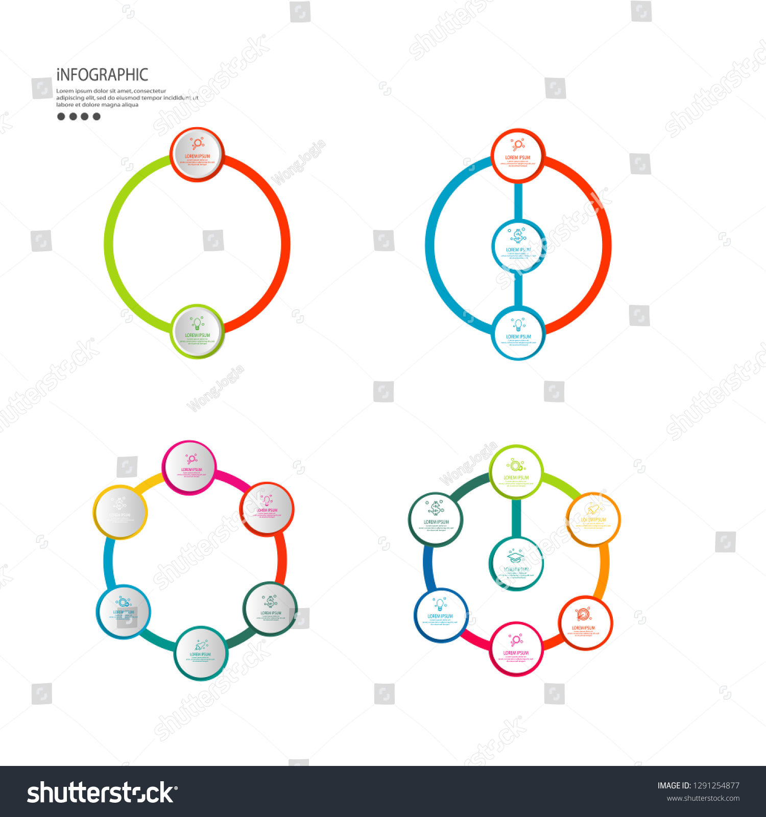 Circular Arrows Infographics Chart Graph Diagram Stock Vector (Royalty ...