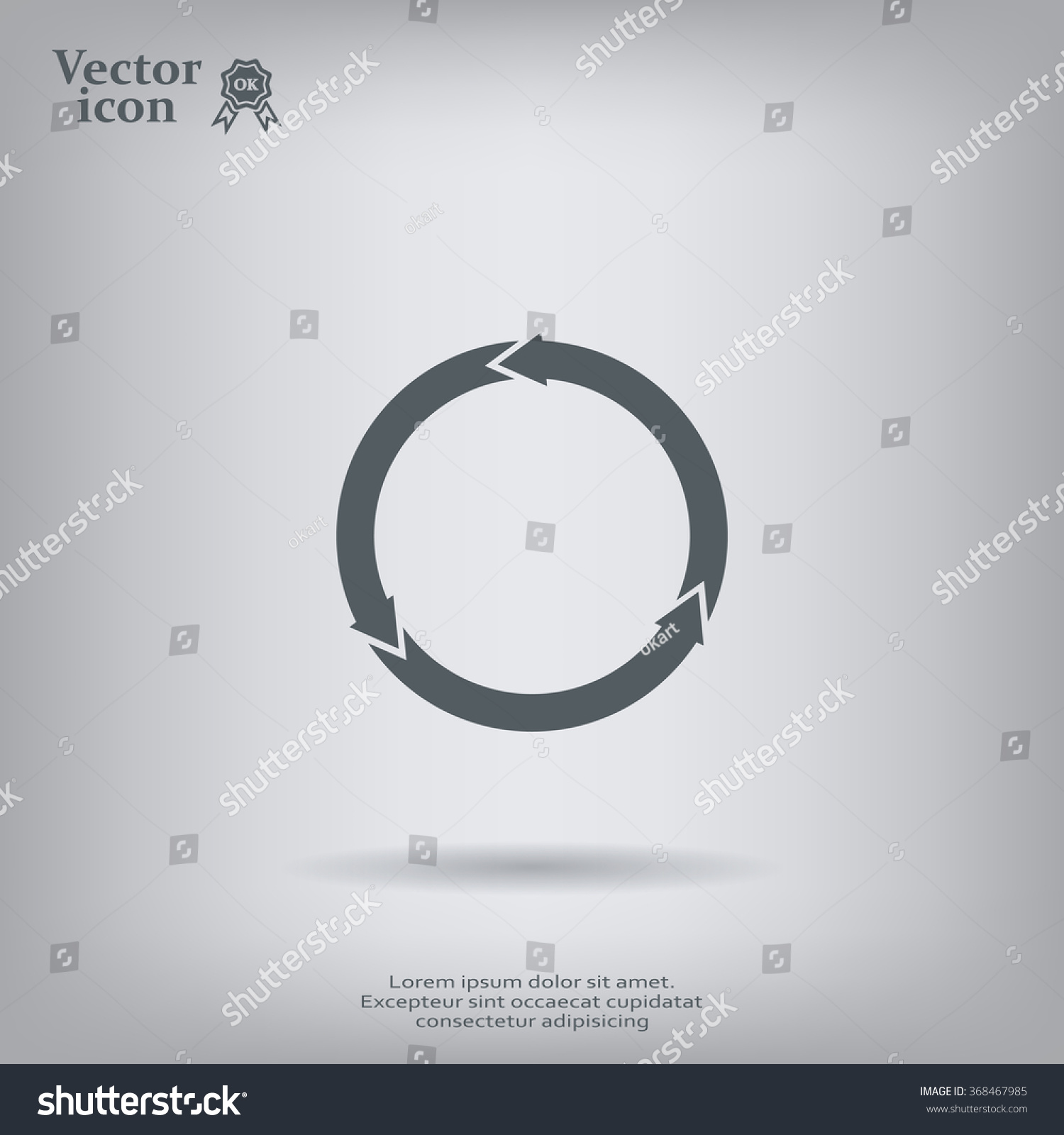 Circular Arrows Vector Icon Stock Vector (Royalty Free) 368467985 ... Circular Arrows Vector Icon Stock Vector (Royalty Free) 368467985 ...