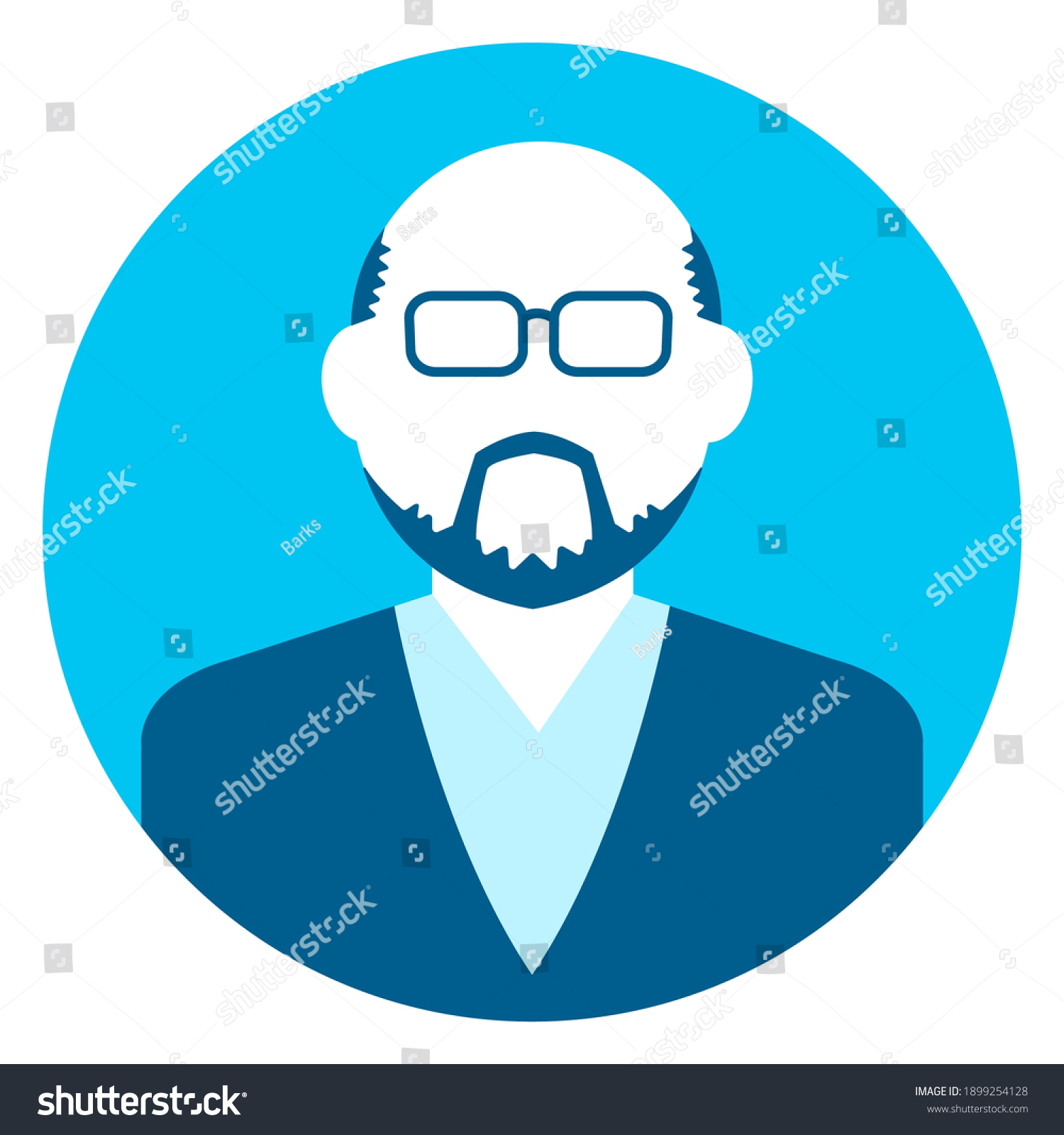Circular Avatar Vector Illustration Male Stock Vector (Royalty Free ...