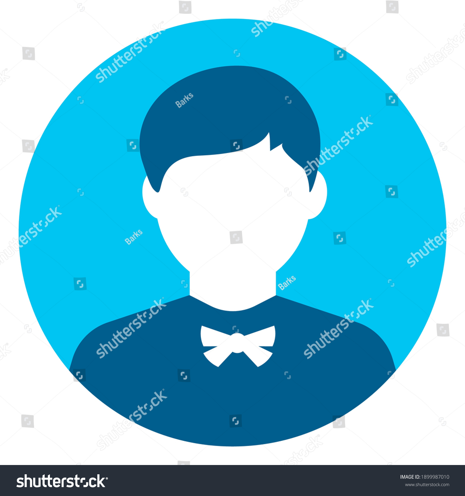 Circular Avatar Vector Illustration Male Stock Vector (Royalty Free ...