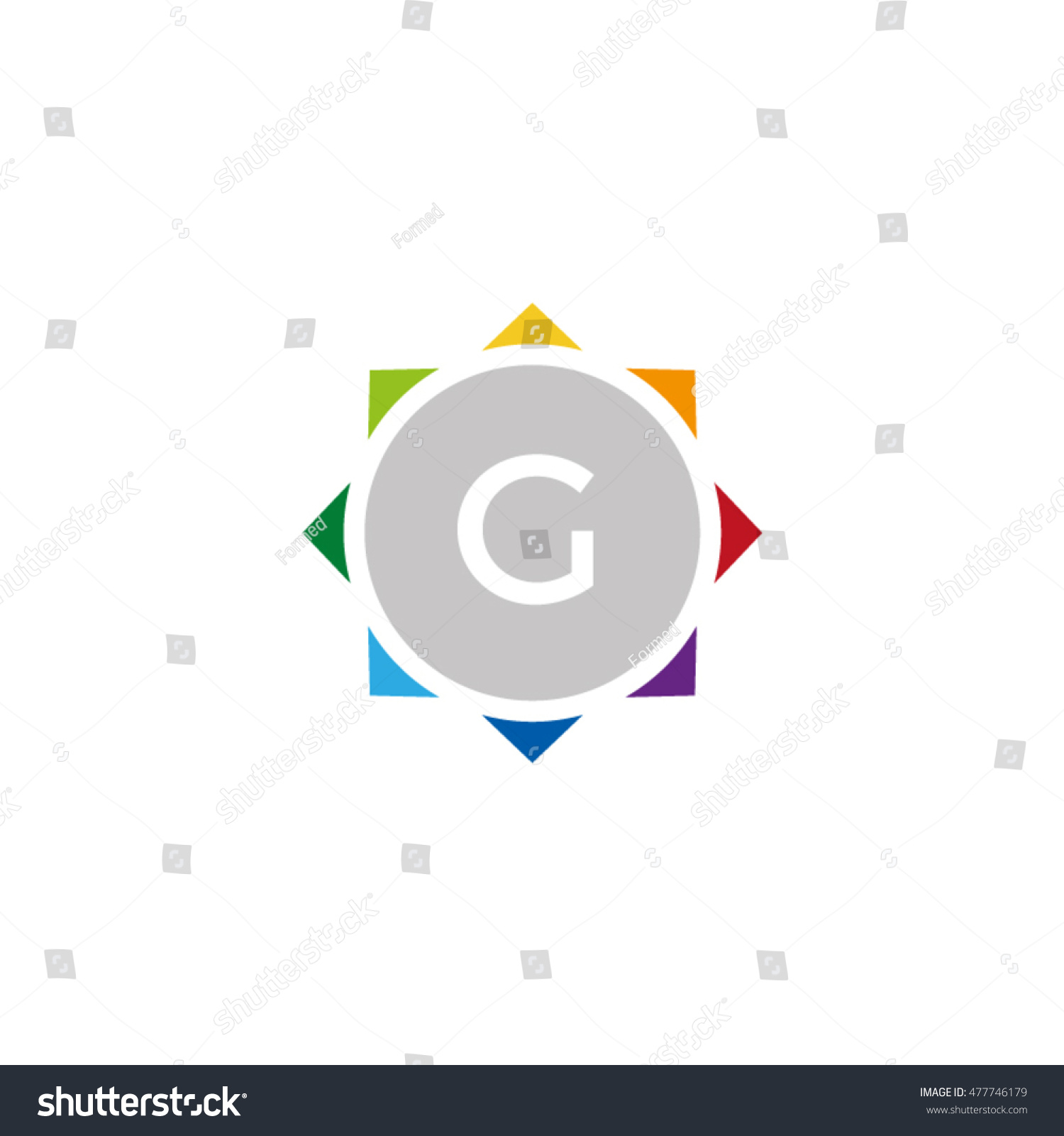 Circular Compass Letter G Vector Stock Vector (Royalty Free) 477746179 ...