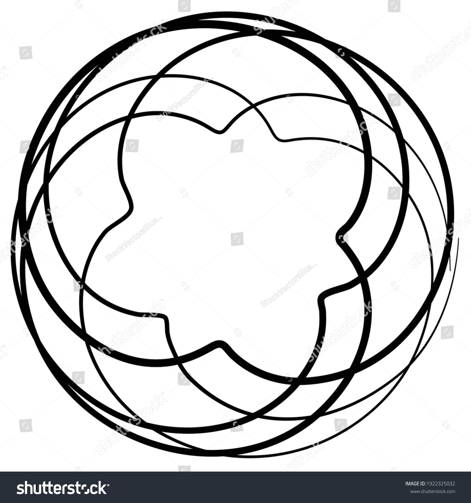 Circular Curlicue Looped Shape Element Vector Stock Vector (Royalty ...