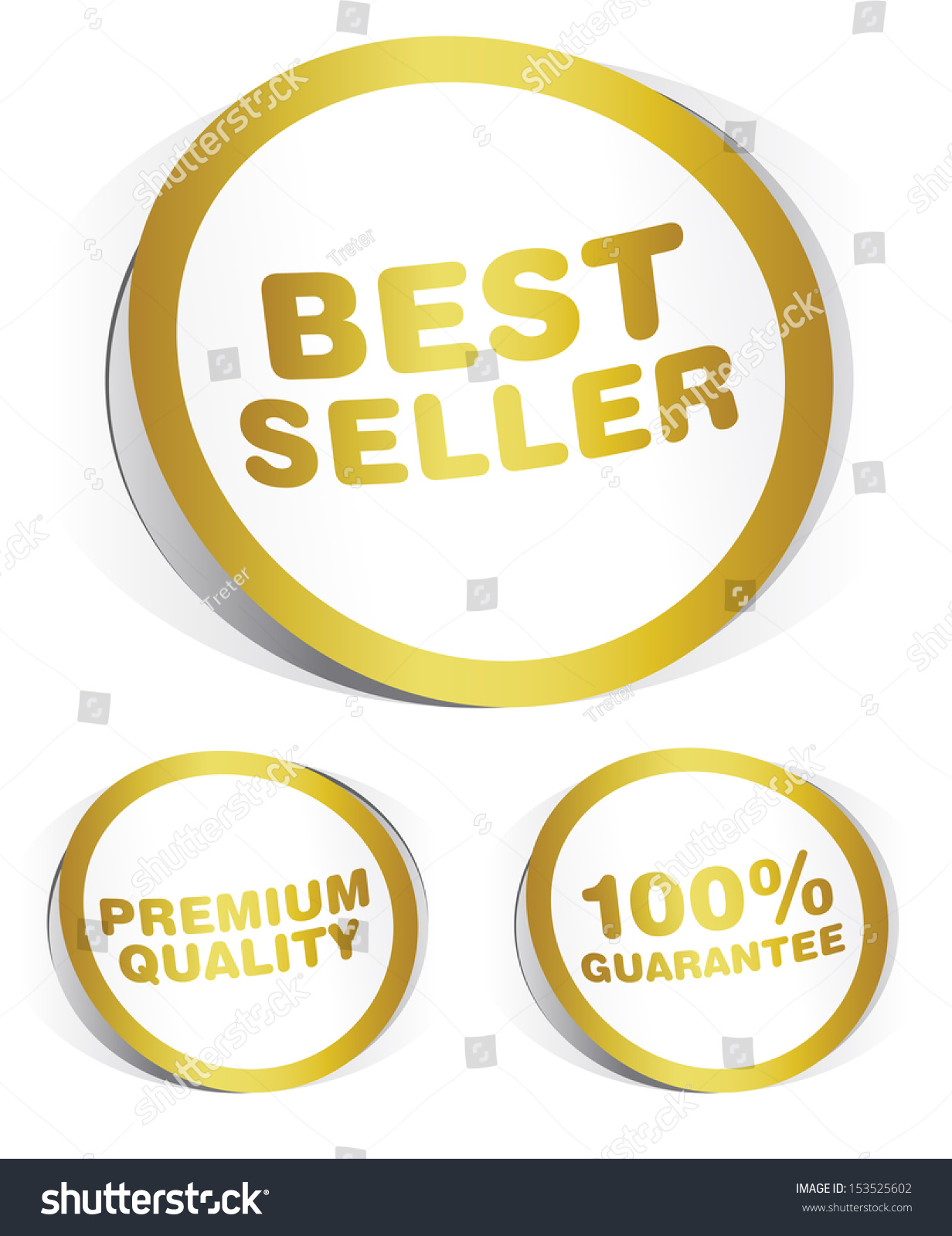 Circular Deluxe Paper Labels Vector Stock Vector (Royalty Free ...