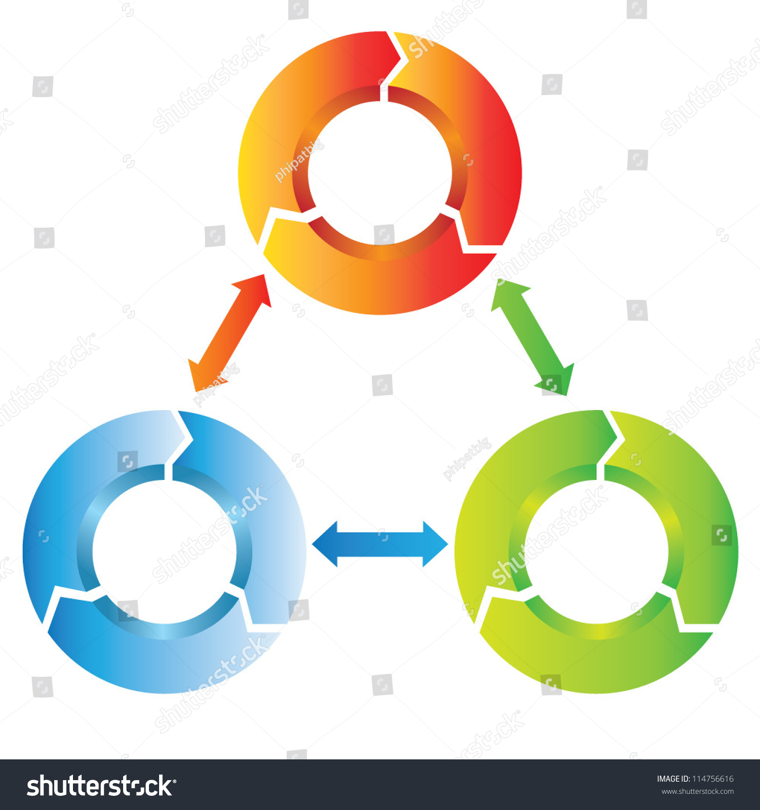 Circular Diagram Mind Mapping Stock Vector (Royalty Free) 114756616 ...