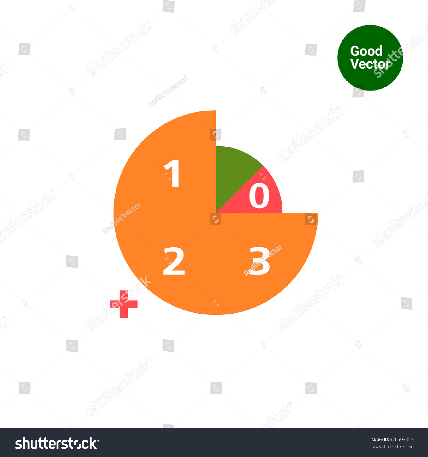 Circular Diagram Numbers Stock Vector (Royalty Free) 376503352